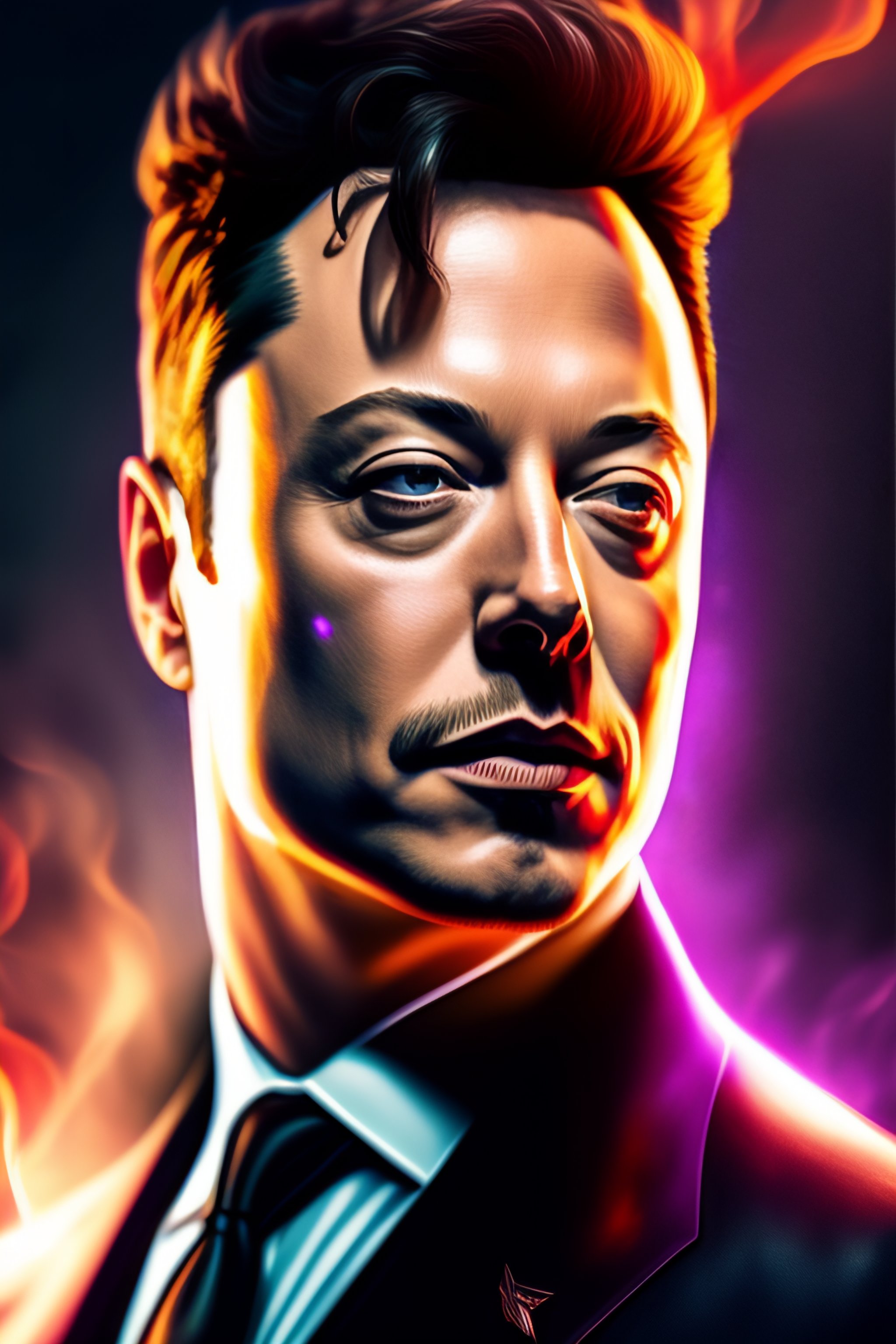 Lexica - A striking full body portrait of elon musk the eldritch god ...