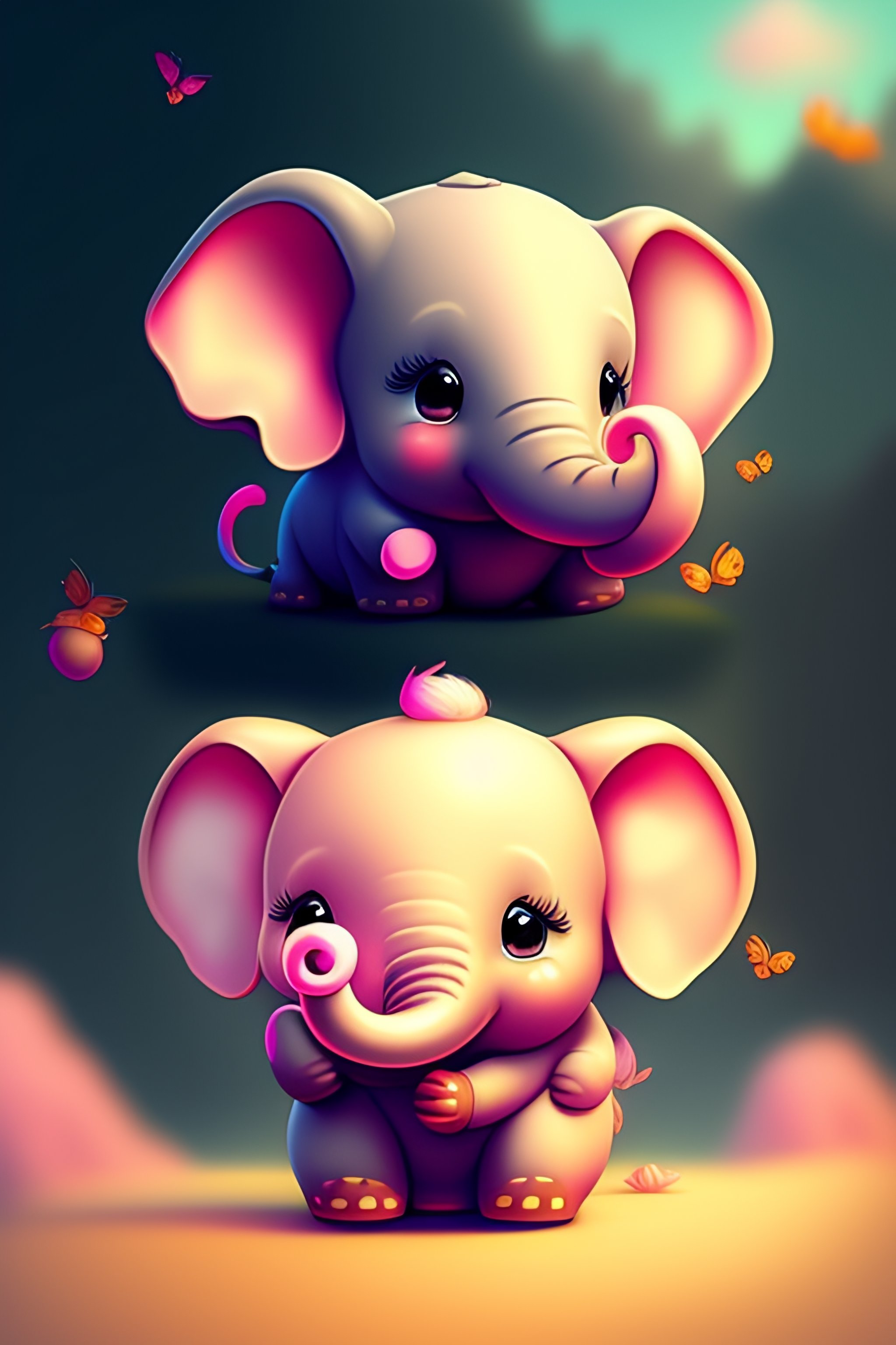 Animated Elephant Wallpaper