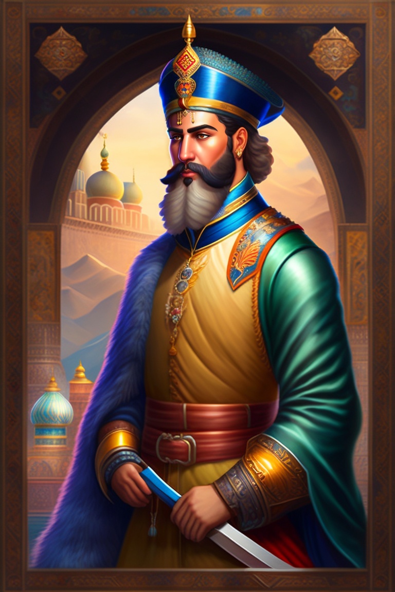 Lexica - Standing young man warrior character, big iranian sword on ...