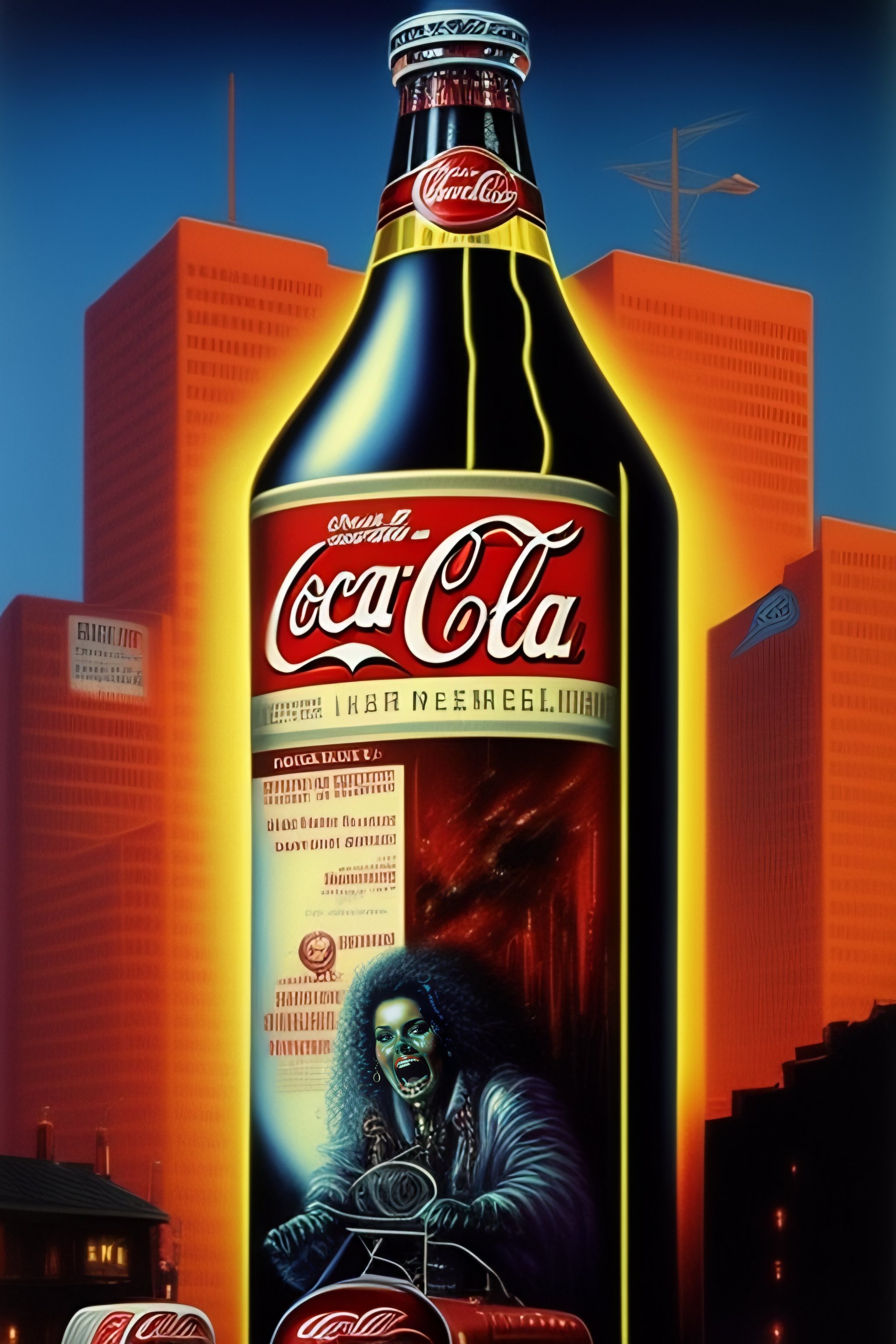 Lexica - Old Coca-Cola advertisement, 1987 scary heavy metal art, 80s ...
