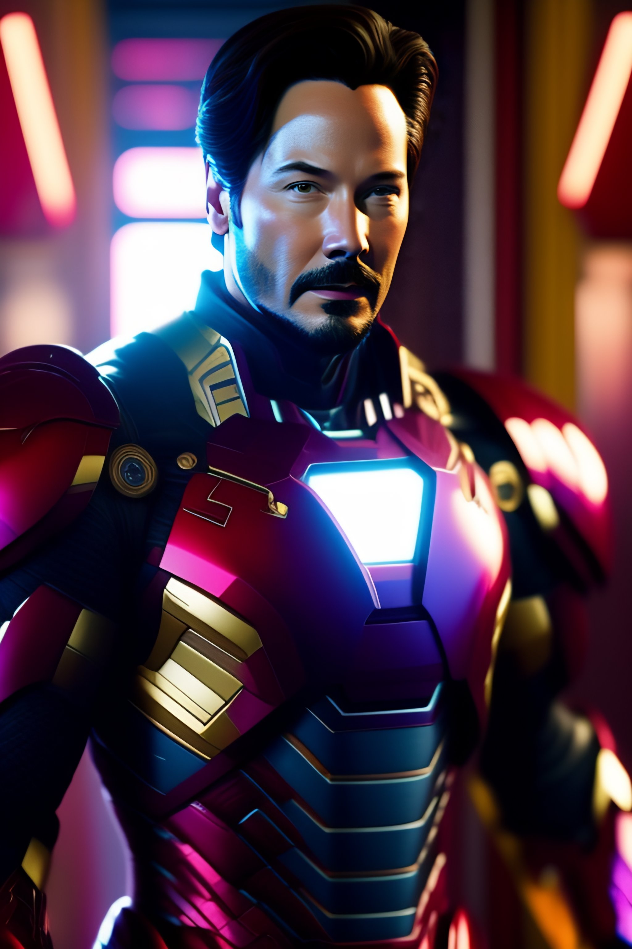 Lexica - Keanu reeves as iron man with the infinity gauntlet, 8k ...