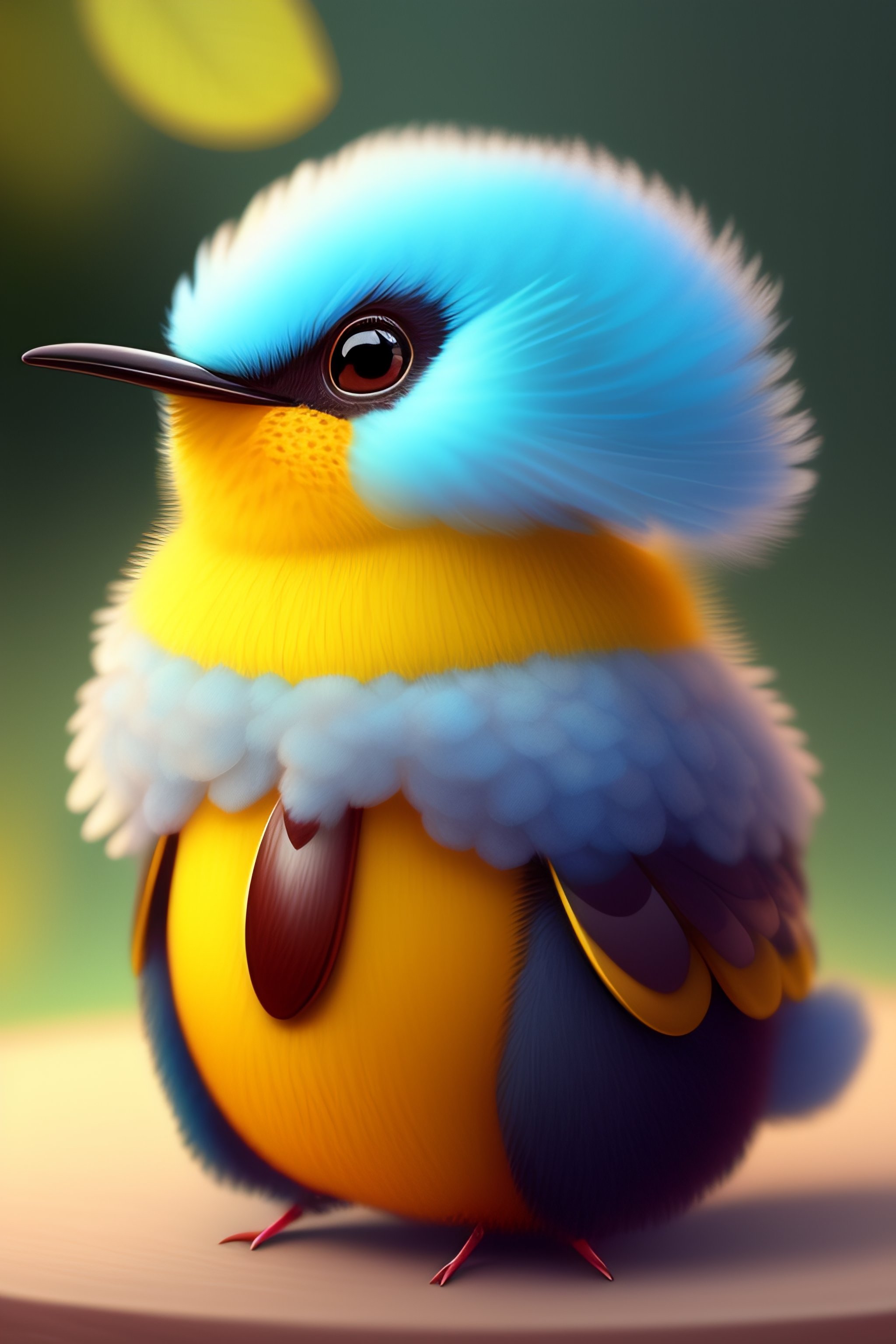 Lexica - A cute, fun-loving, fluffy cartoon hummingbird named jiffy ...
