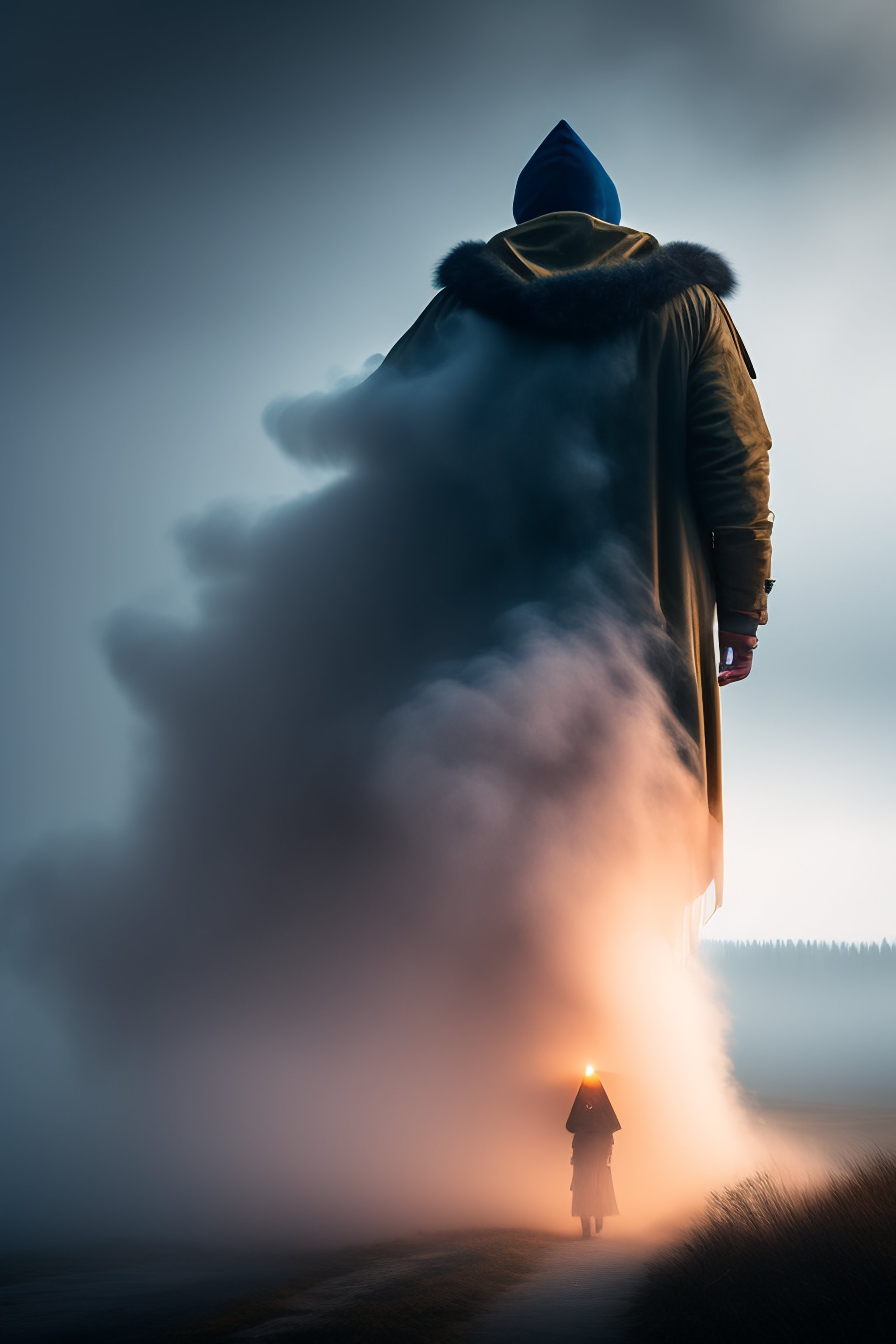 Lexica - Magic spellcaster in mist morning fog