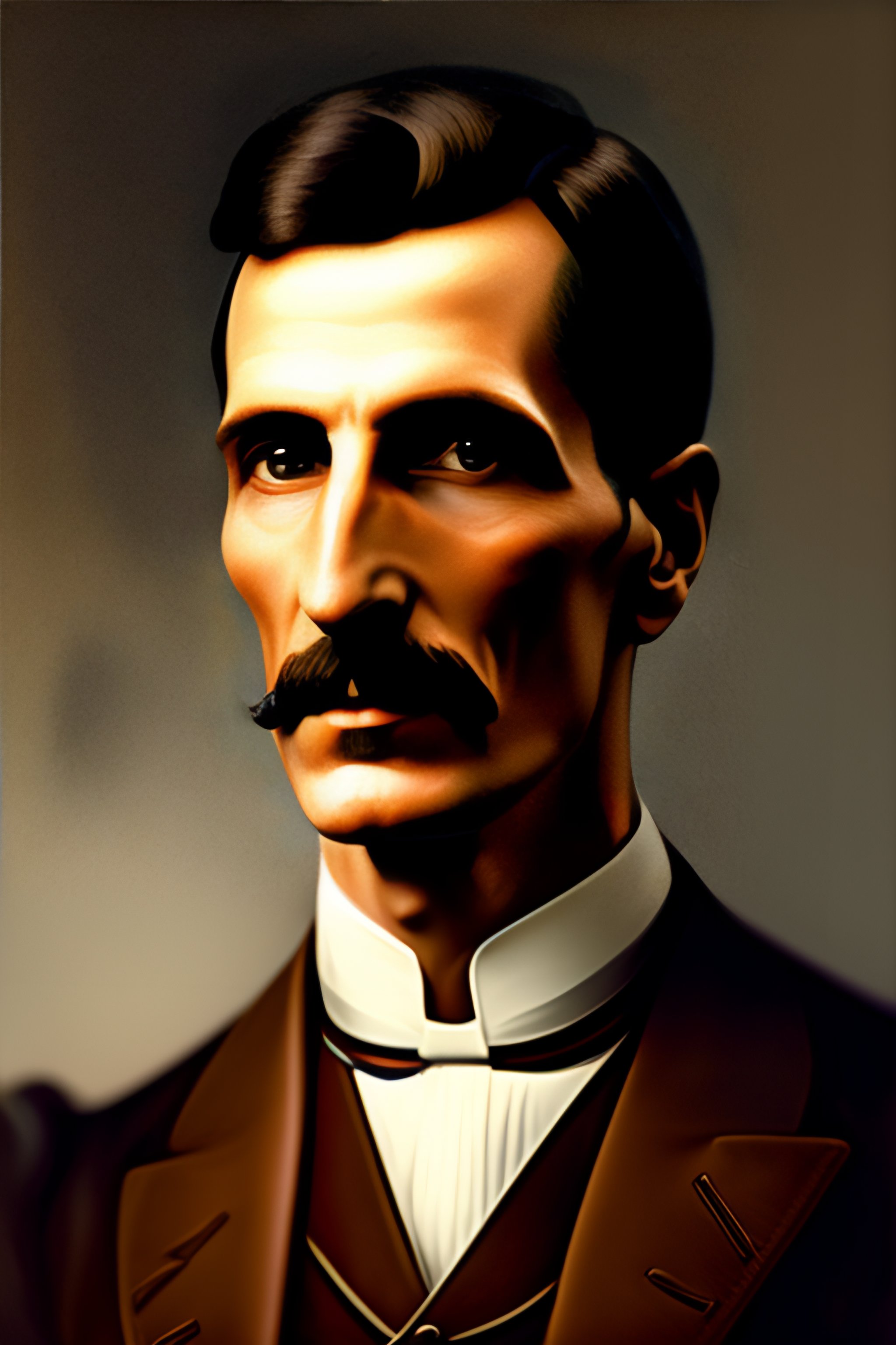 Lexica - Nikola tesla as realistic portrait,