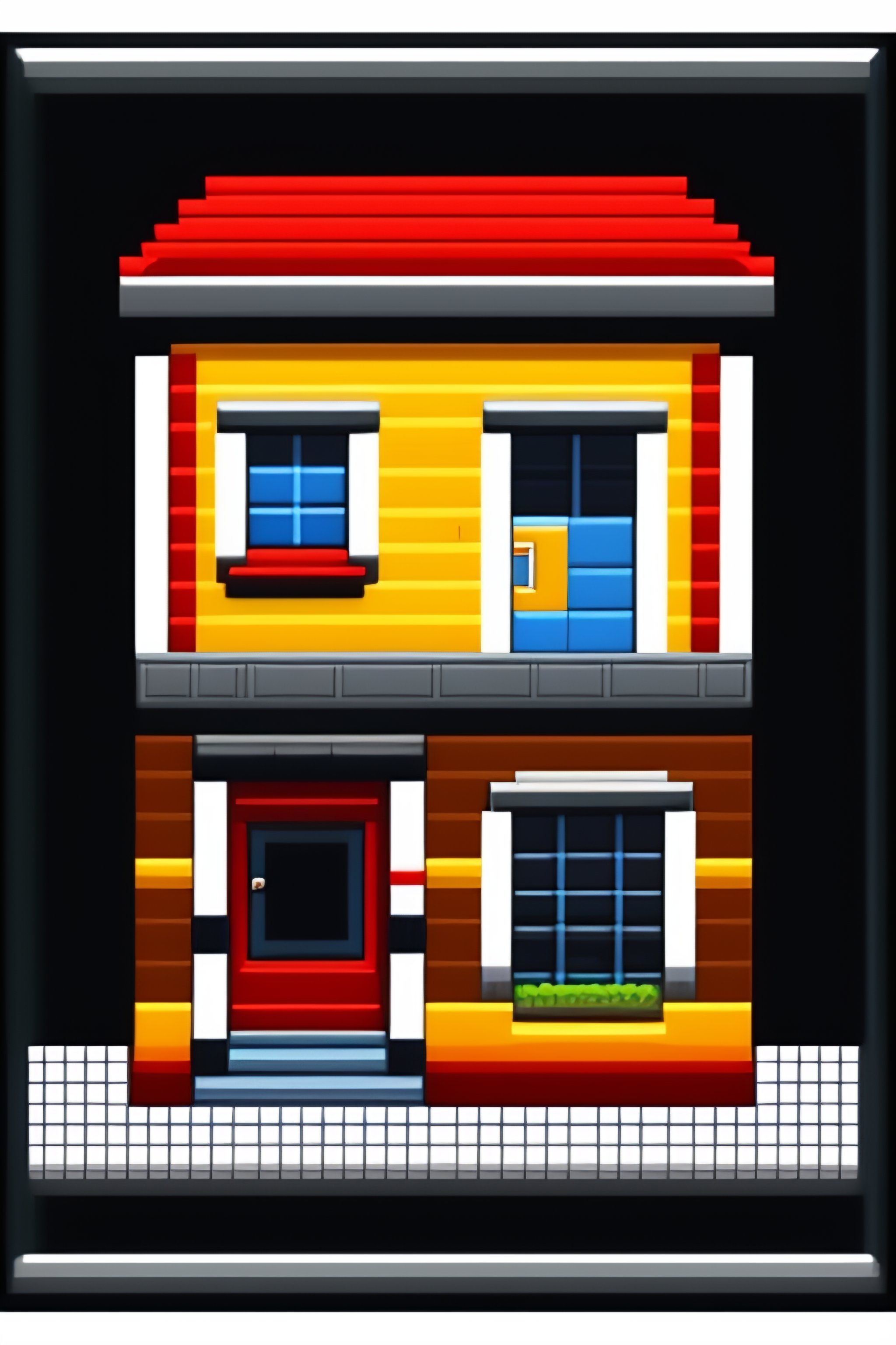 Lexica - A rich boy standing outside of his house , pixel art