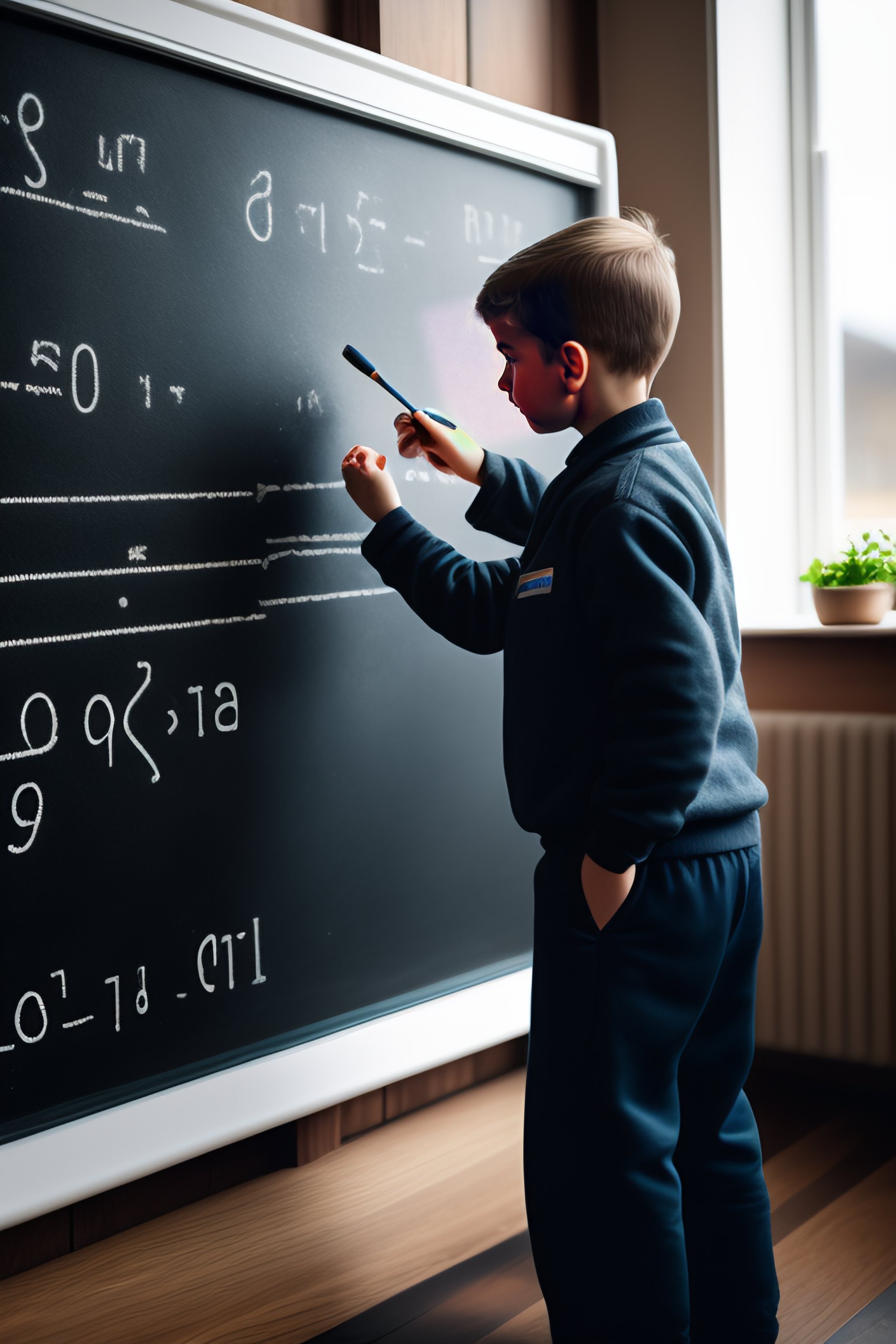 Lexica - Badger writing mathematics on a blackboard