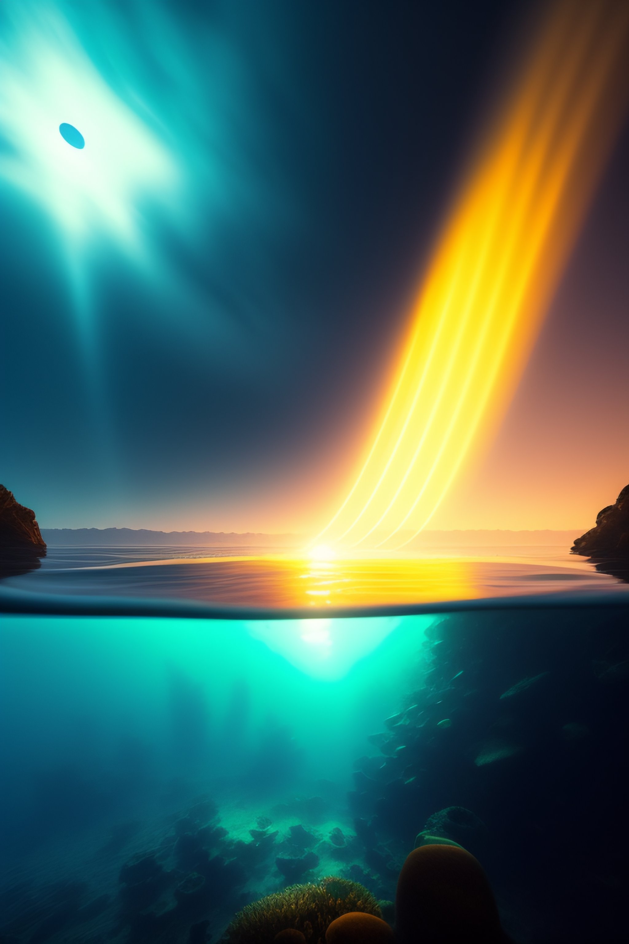 Lexica - Glowing lake of light on the bottom of the ocean floor ...