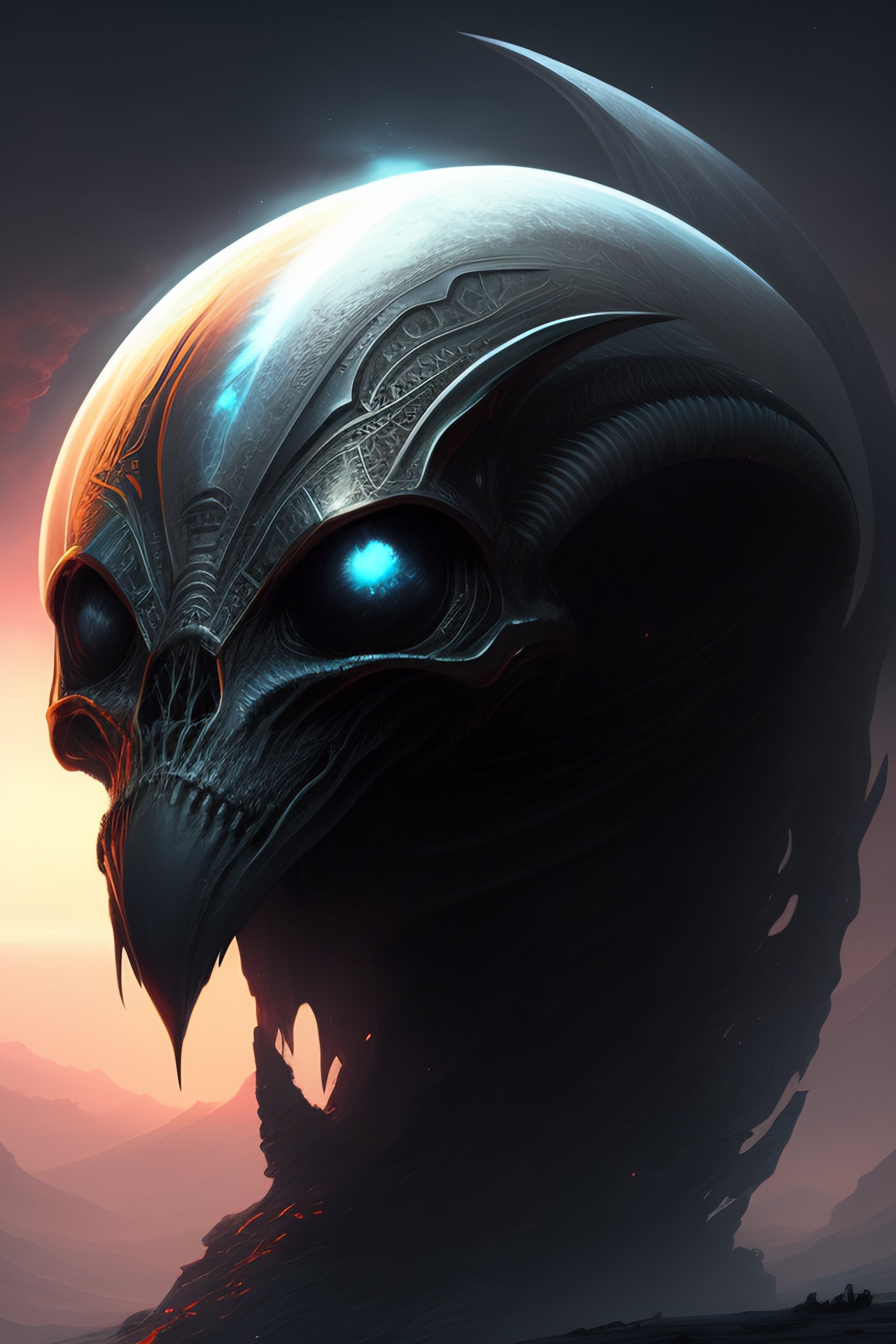 Lexica - Alien evil big eyed skull extraterrestrial alien:15] as ...