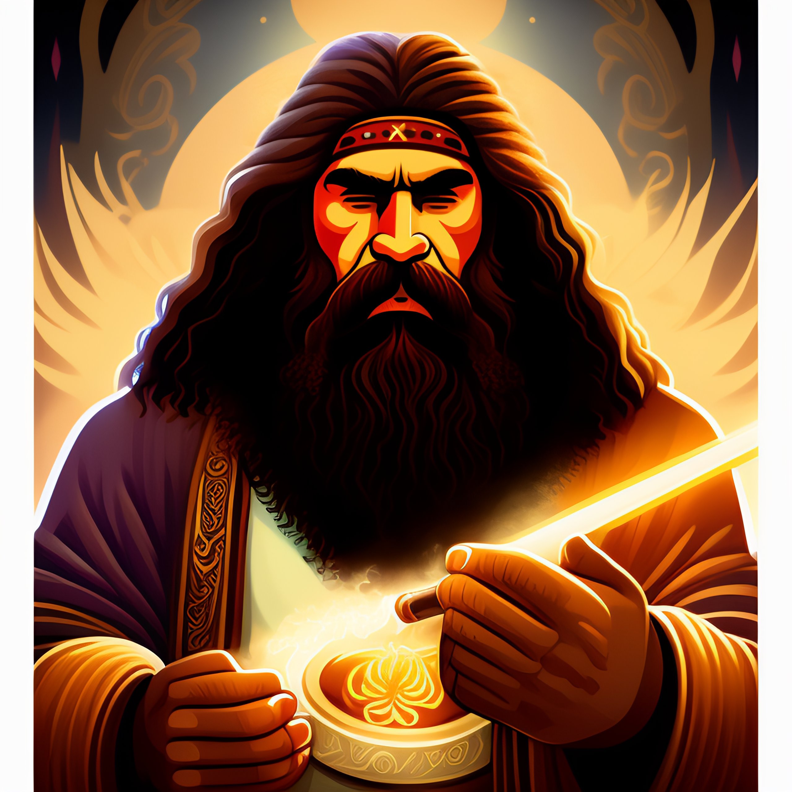 Lexica - Illustration of a caveman rolling a joint hyper detailed like ...