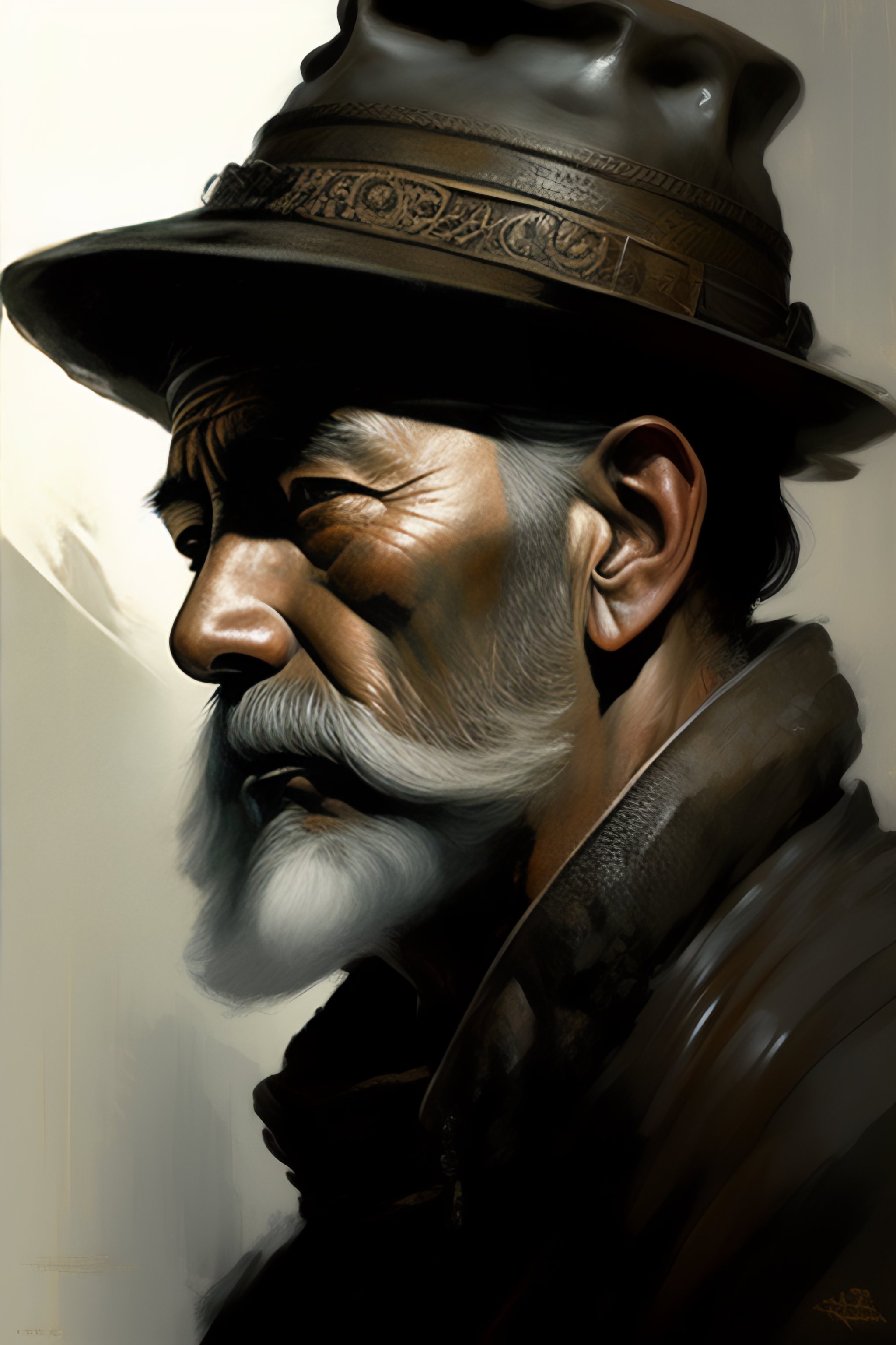 Lexica - Portrait an old coal miner in 19th century, pen and ink ...