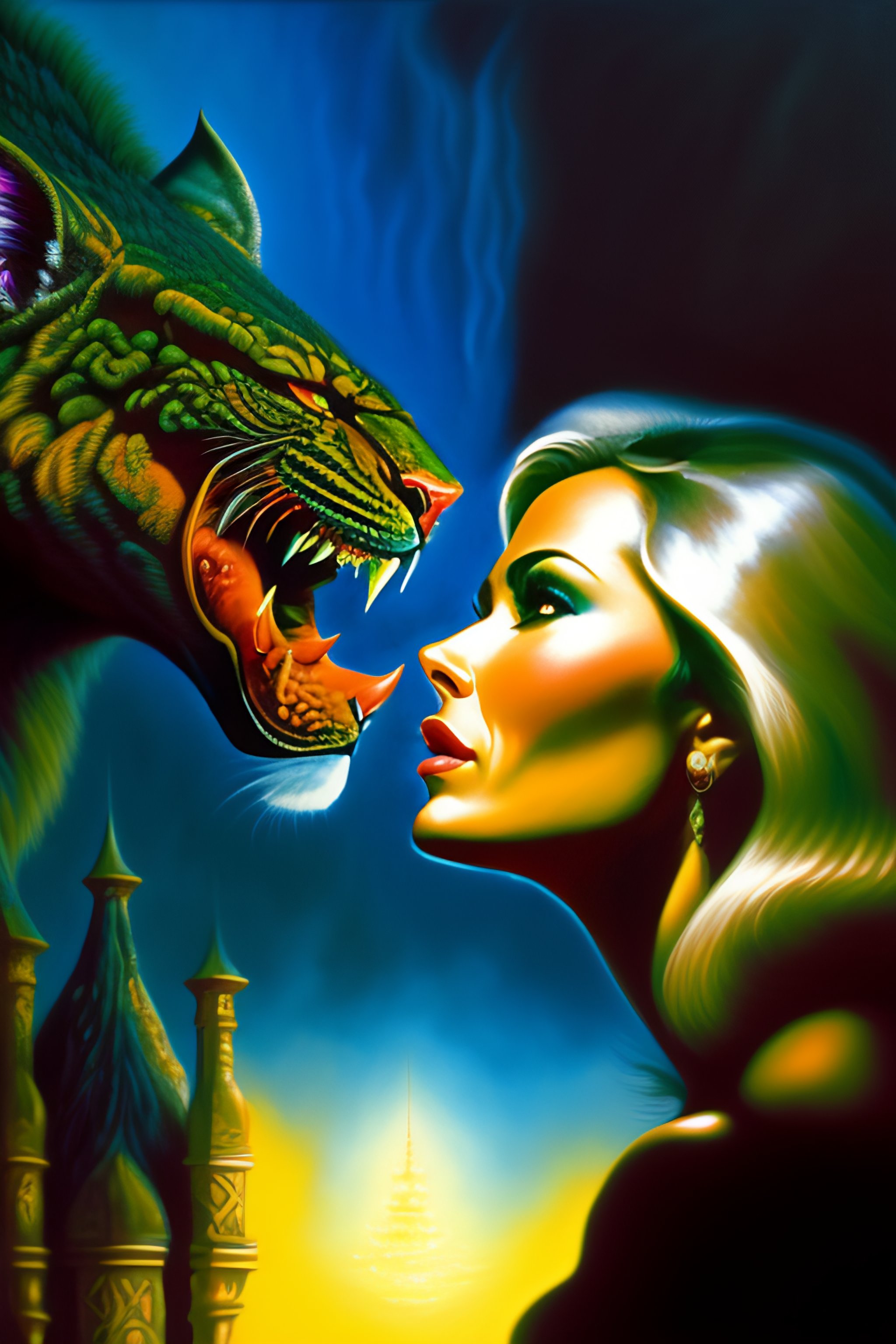 Lexica - A high quality high detail 1980 oil painting of an epic scene ...