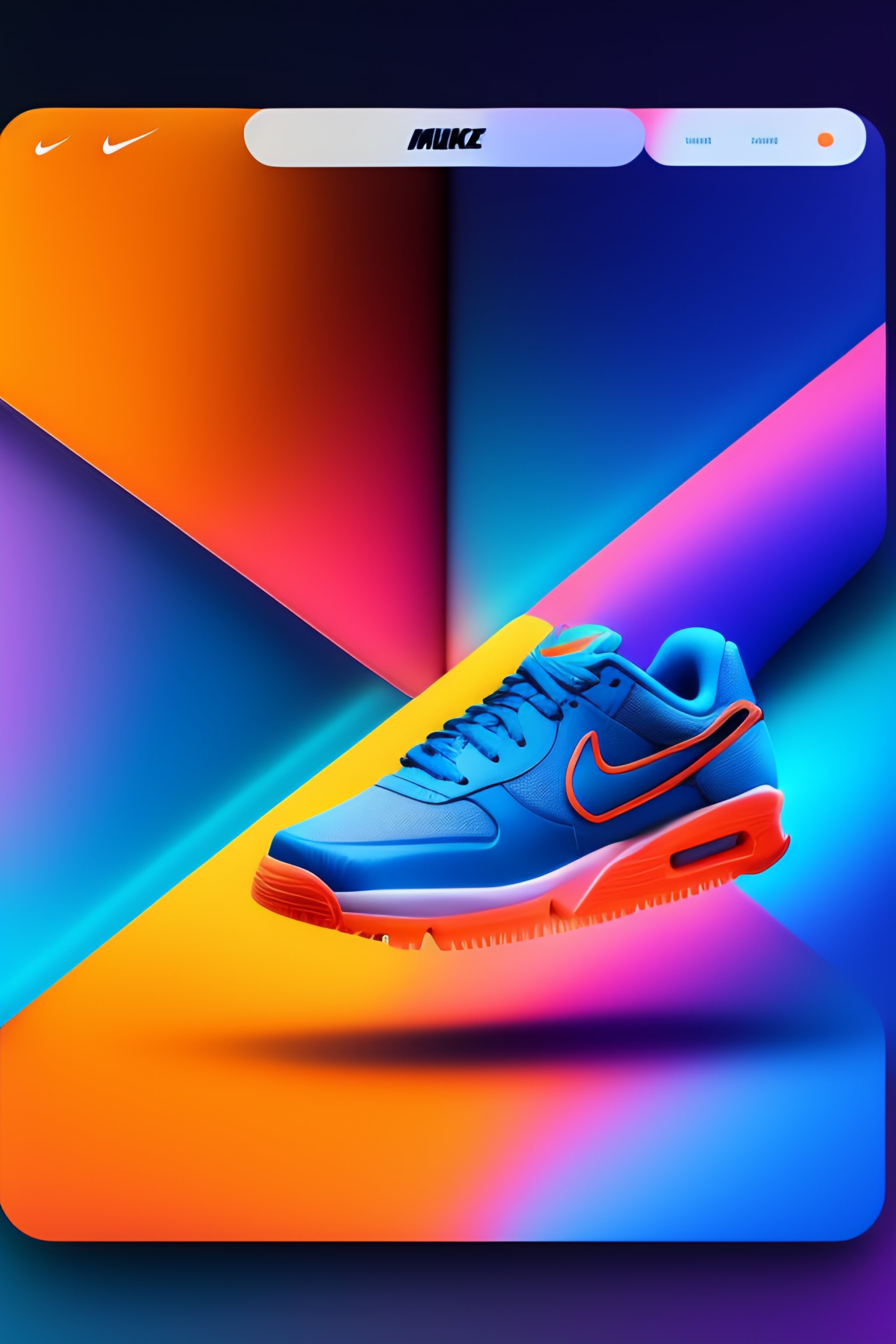Lexica - Nike shoes website landing page, ui ,ux , ui/ux ,4k , blue ...