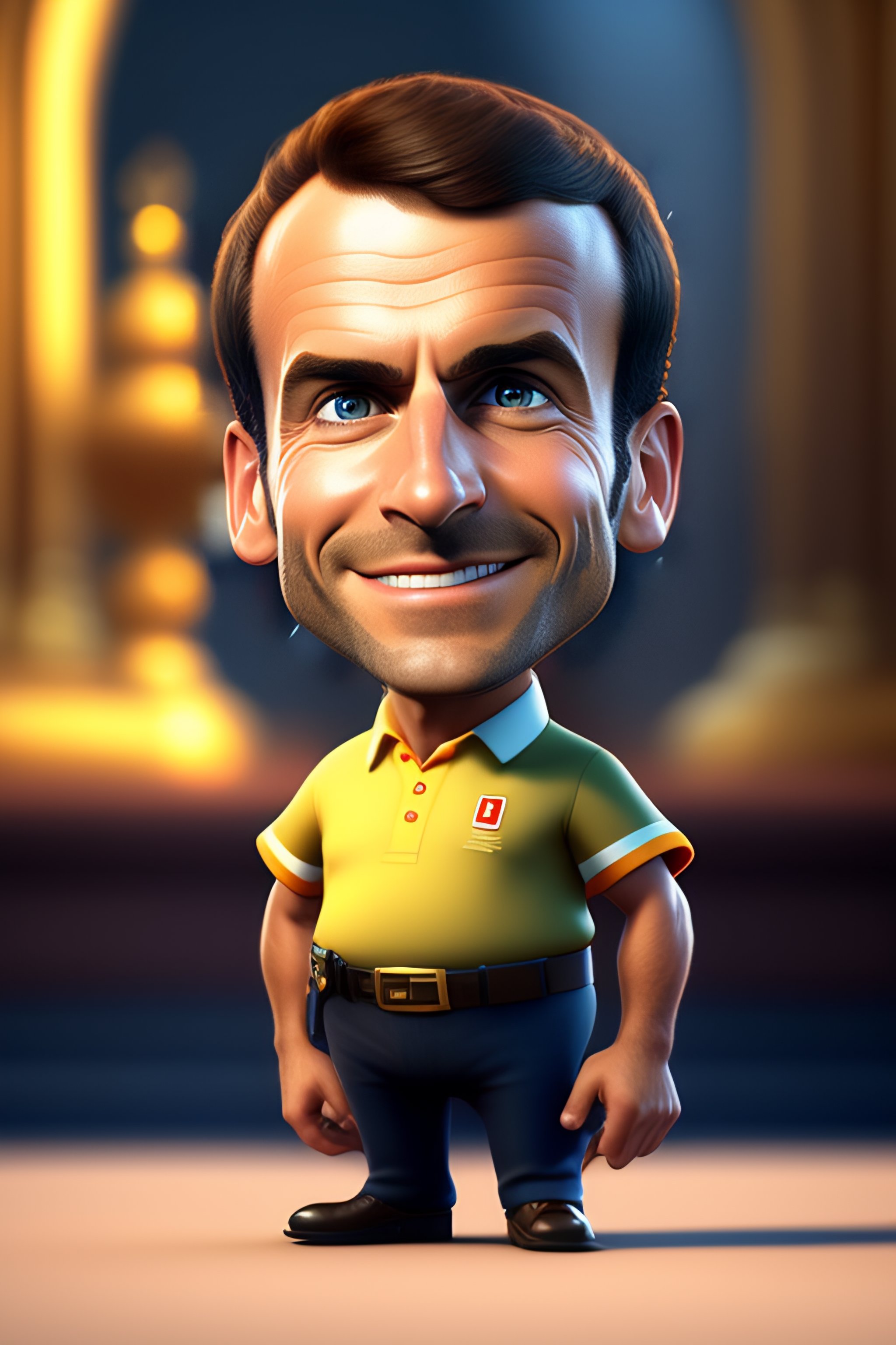 Lexica - Emmanuel Macron as a pixar disney character caricature cute ...