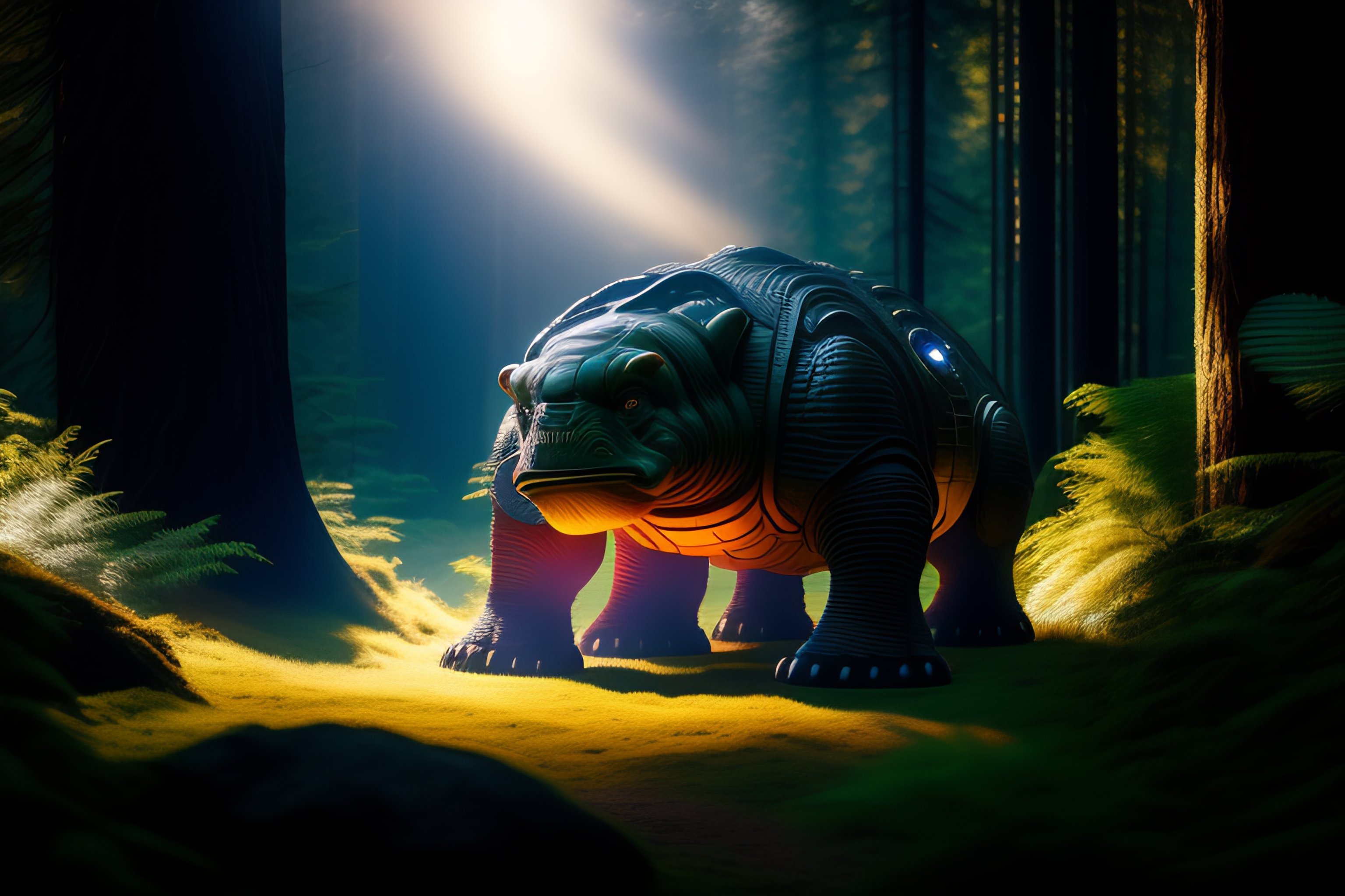 Lexica - Star wars baby rancor in the forest cinematic light ...