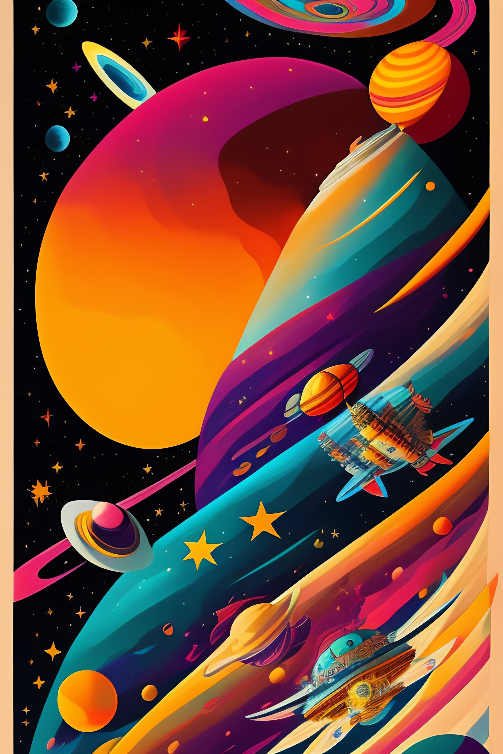Lexica - Poster art by Tomokazu Matsuyama, featured on pixiv, space art ...