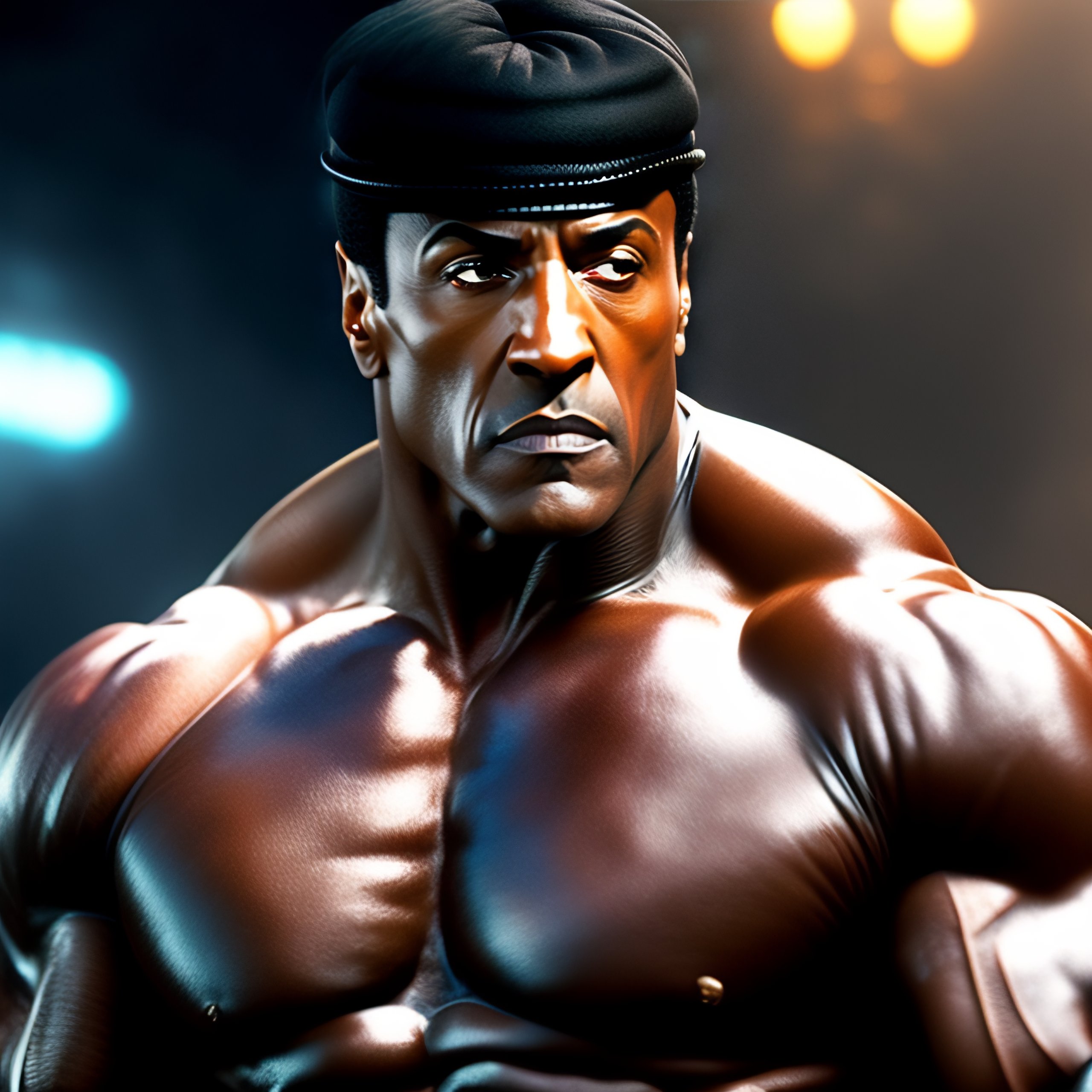 Lexica - Cyborg old sylvester stallone rocky, part robot, futuristic ...