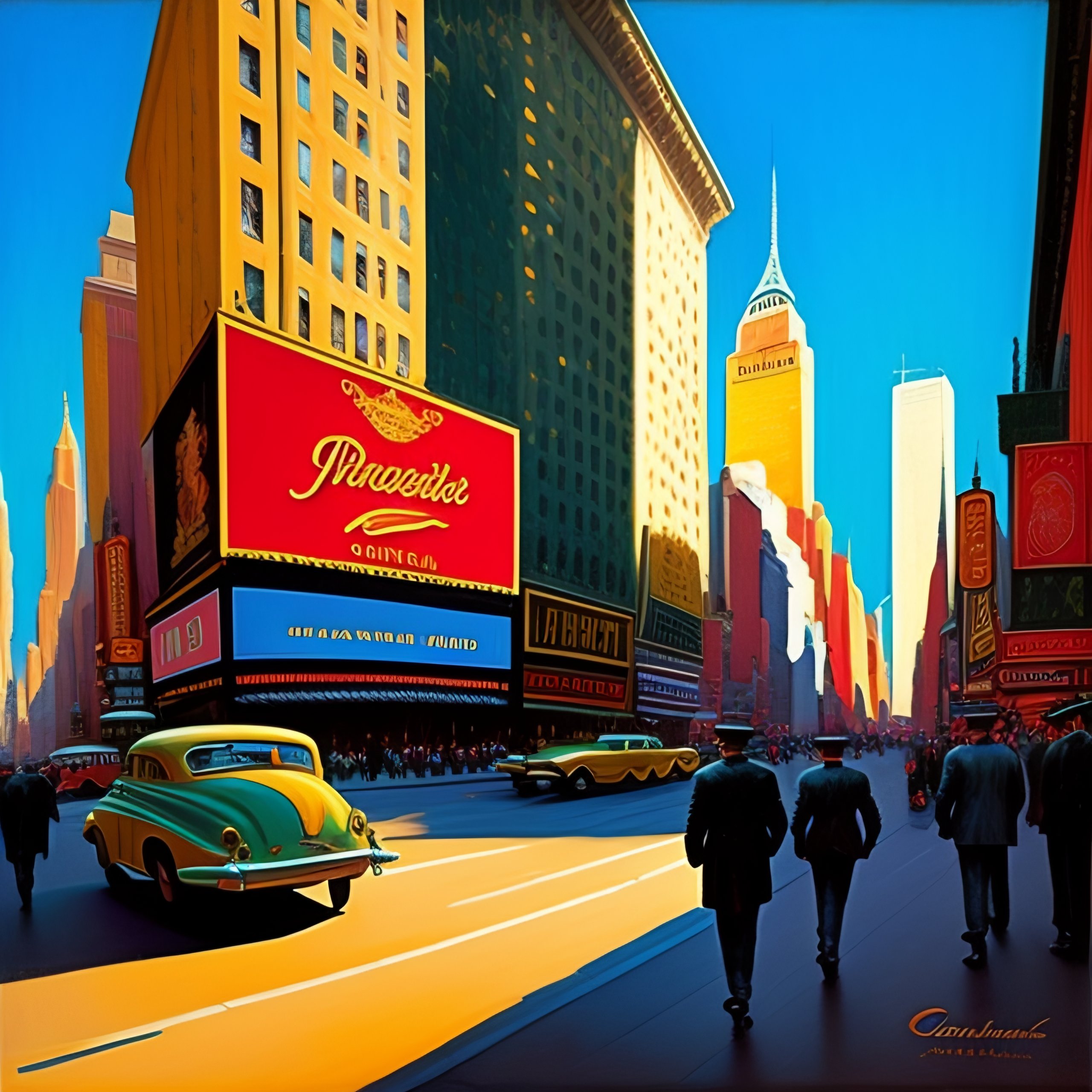 Lexica - Times squares painted by Claude Monnet