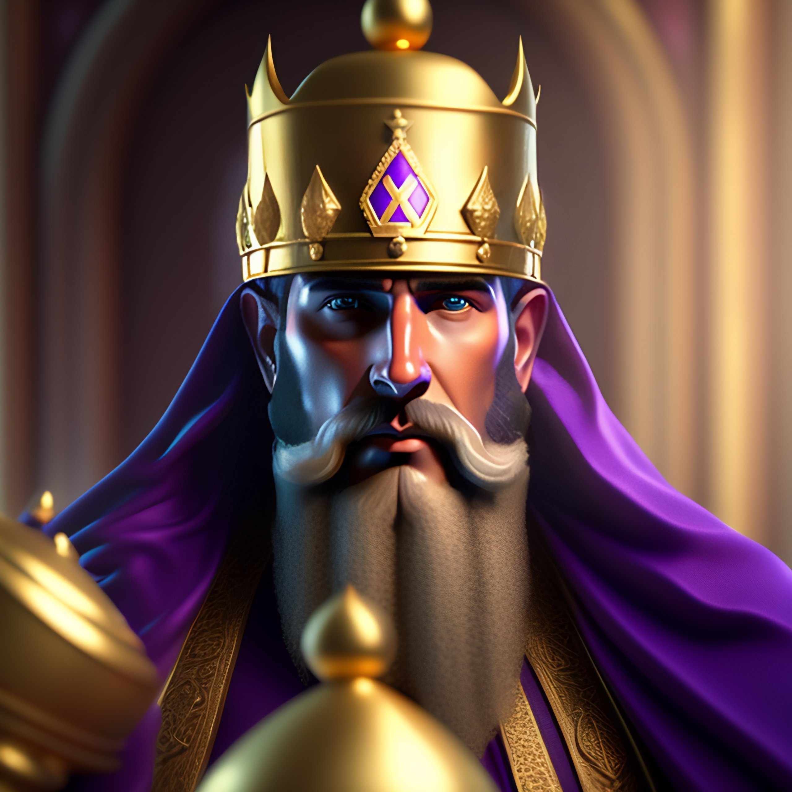 Lexica - Jewish ancient King, wearing a purple robe and a golden crown ...