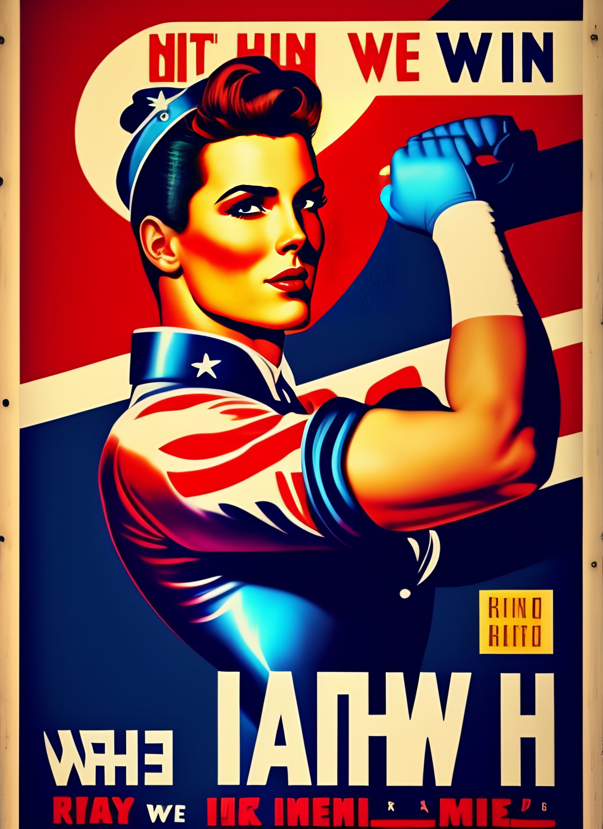 Lexica - A male young man the riveter "We can do it !" poster by John ...