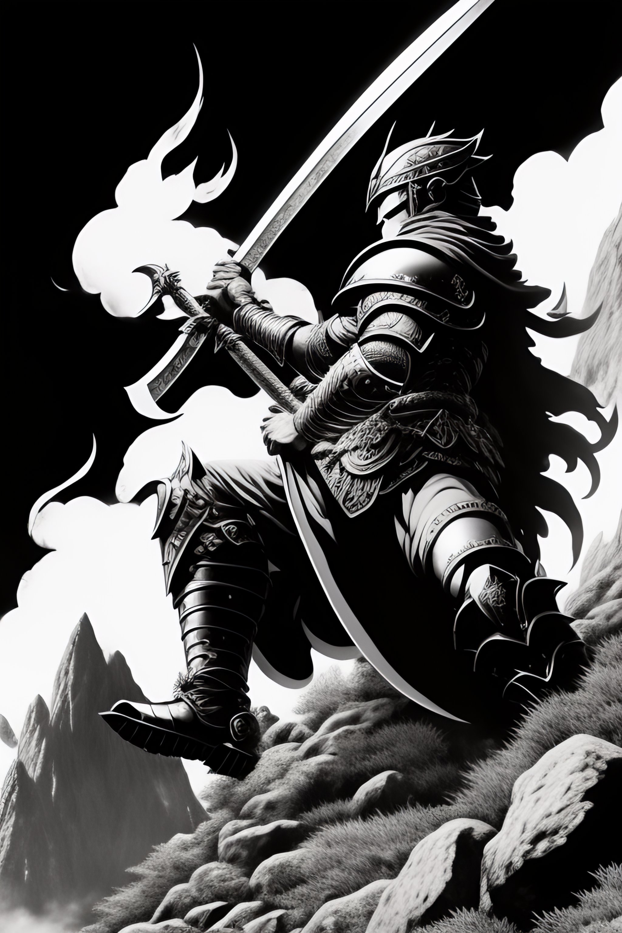 Lexica - Epic battle manga style. A sprawling battlefield with armies ...