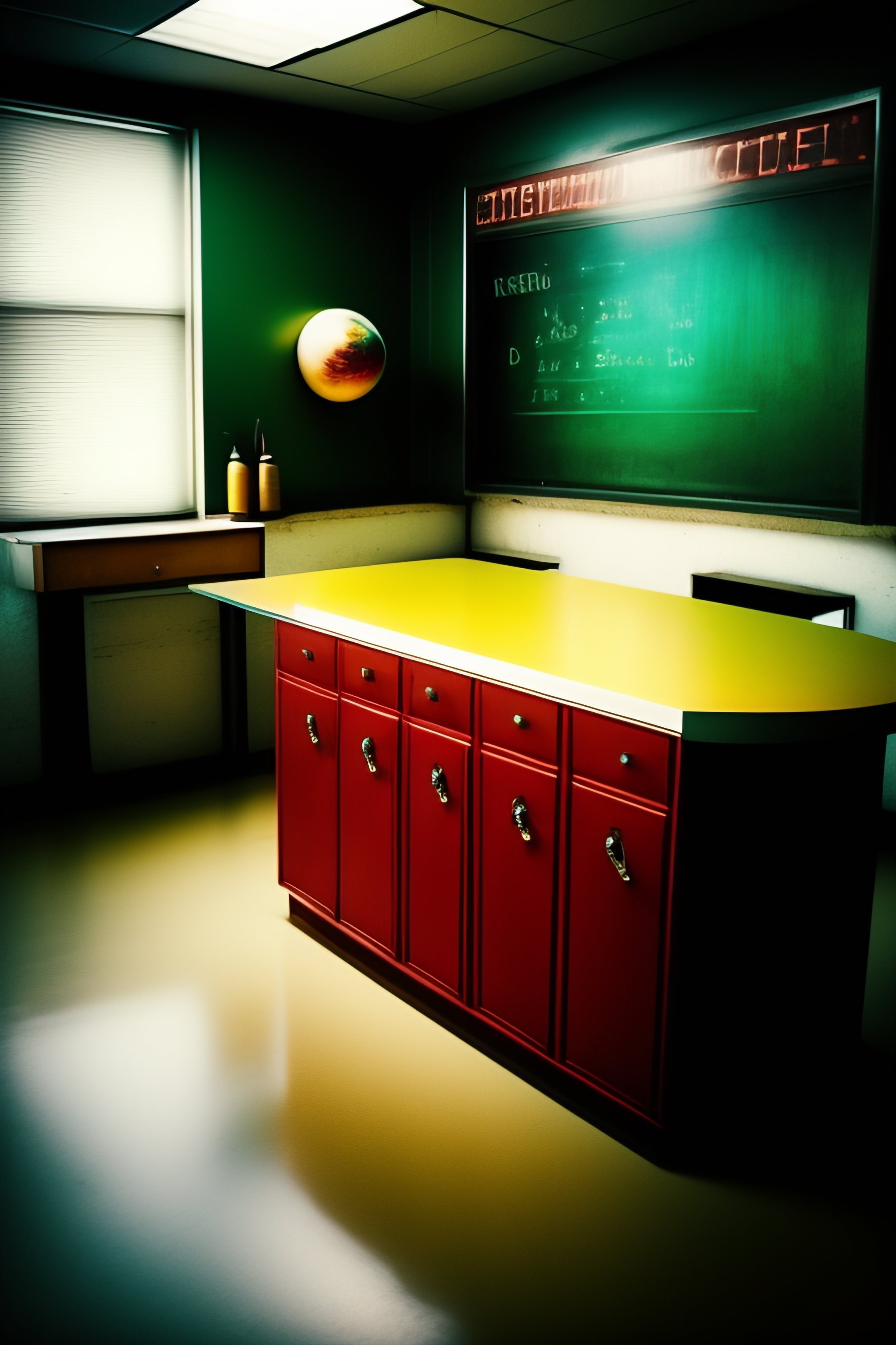 Lexica - Low quality photograph liminal space empty high school ...