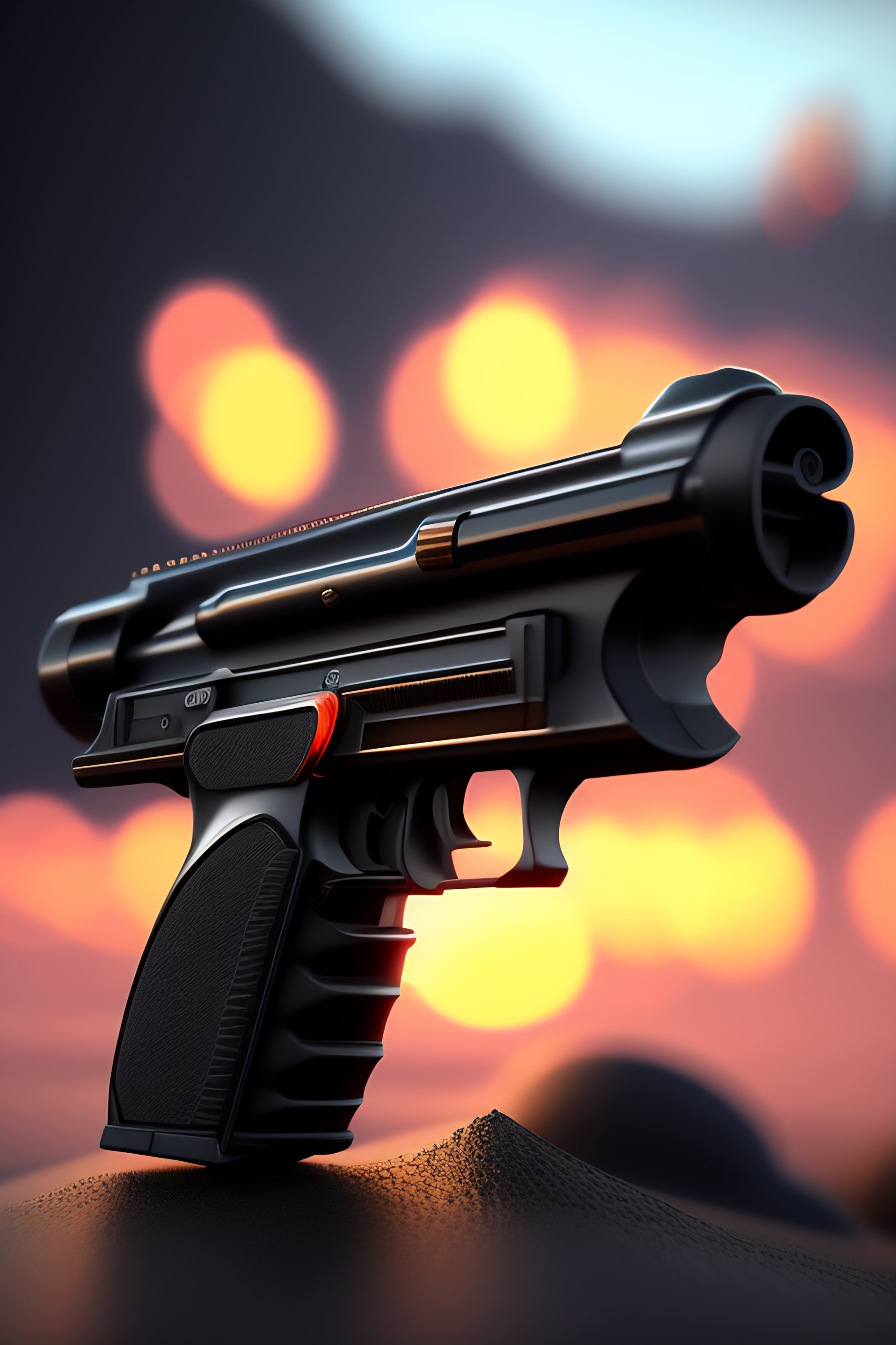 Lexica - Black crystal gun,4 K,ray tracing