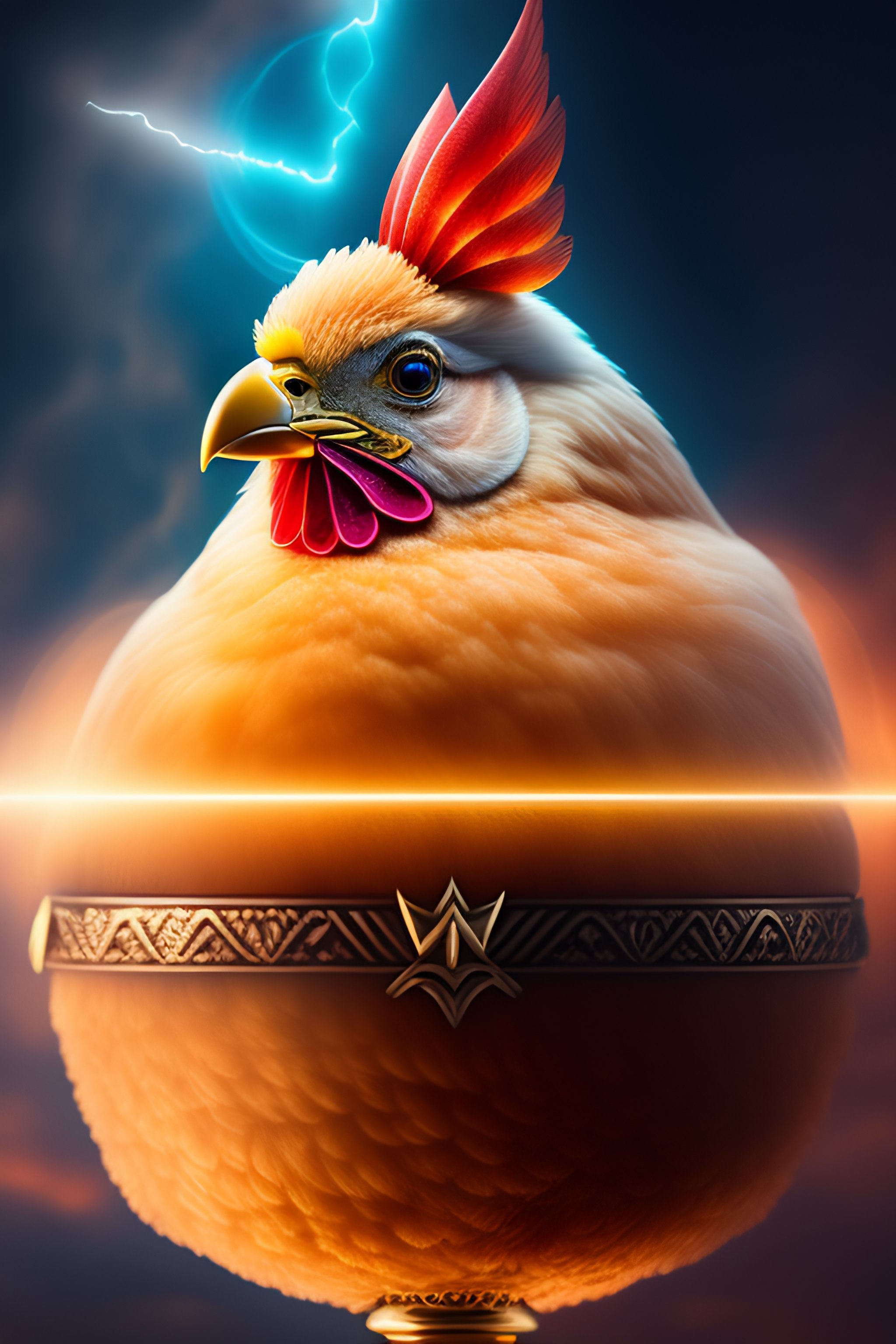Lexica - Chicken with divine powers of thor