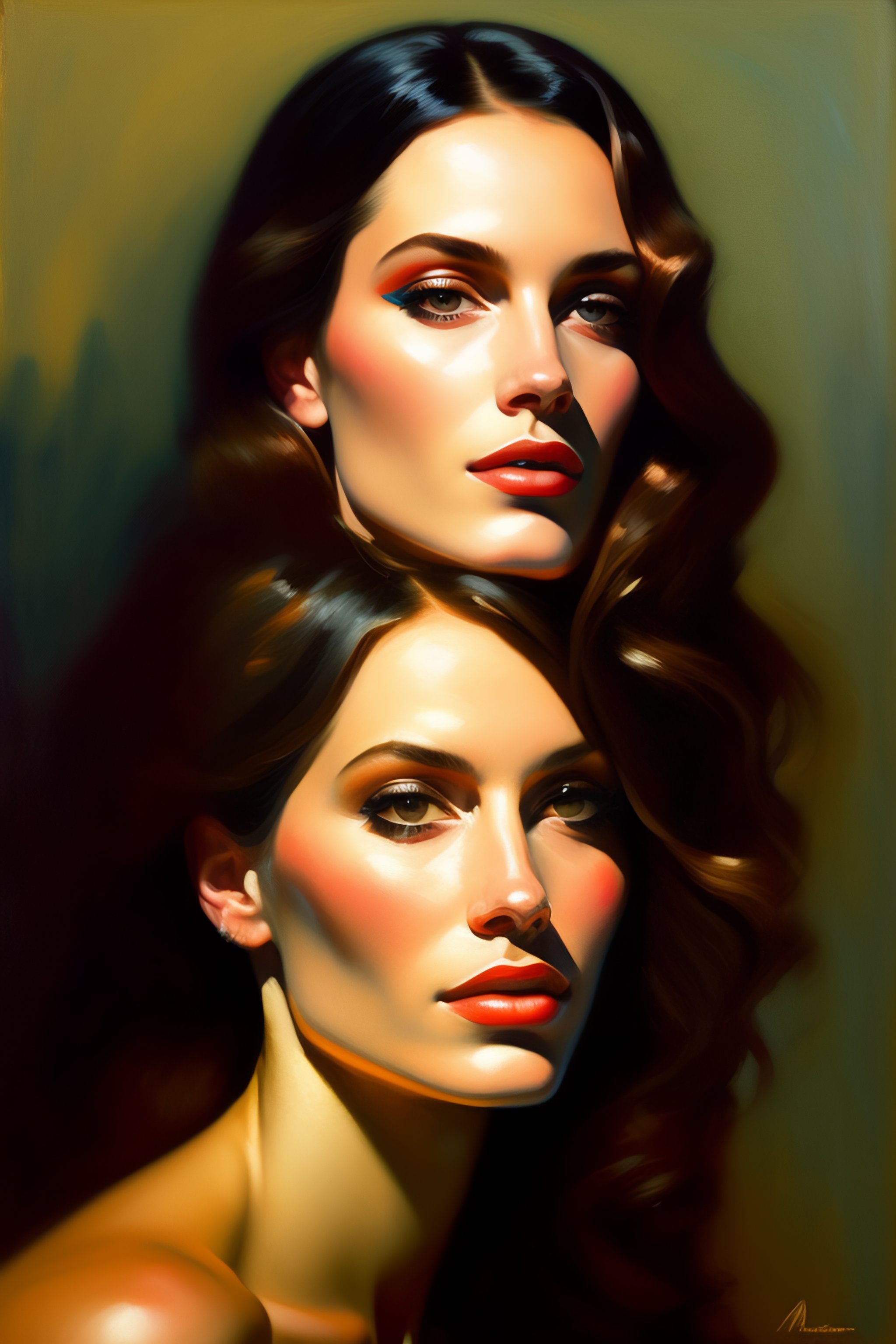 Lexica - A portrait of ABBA by Malcolm T. Liepke, oil paint ...