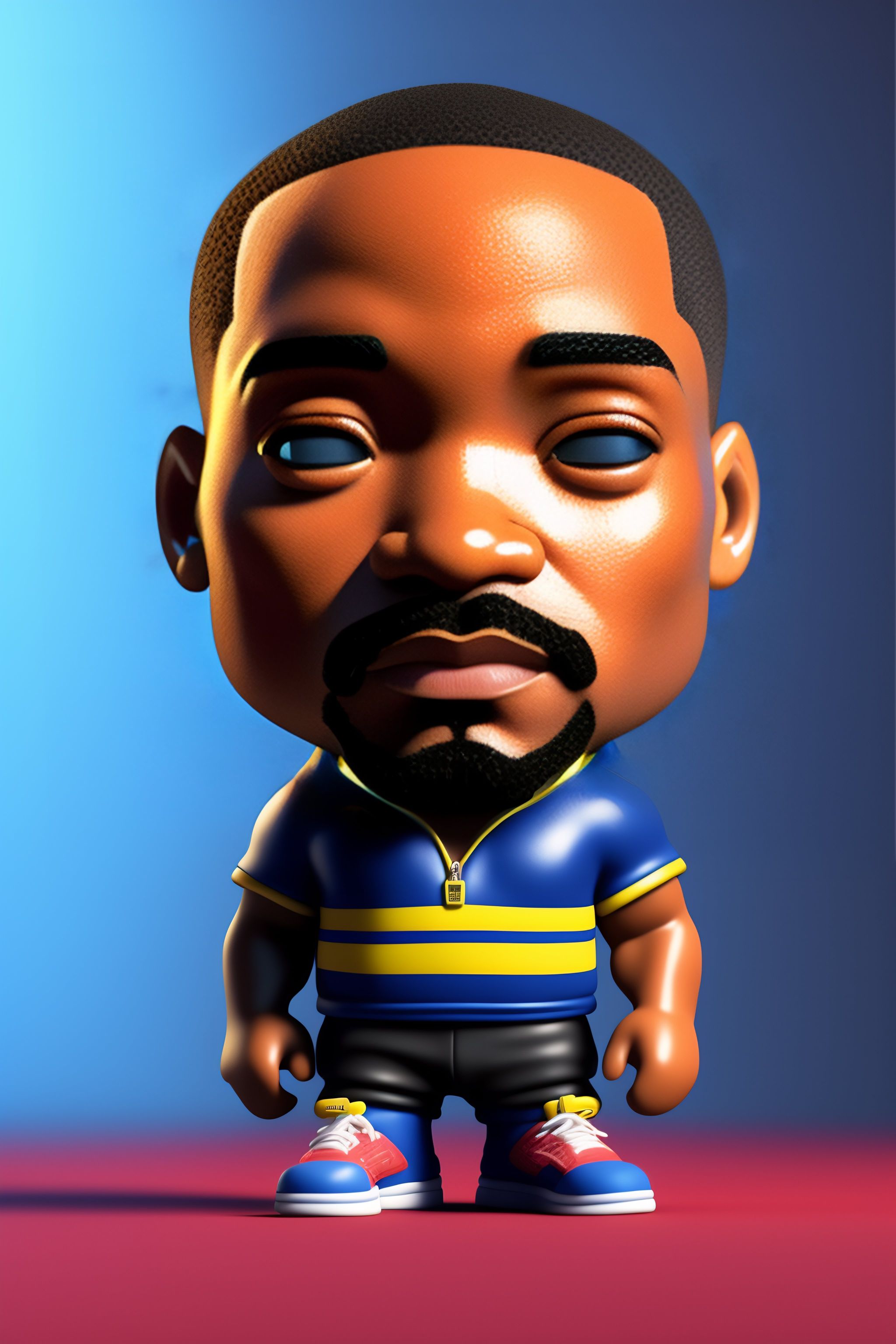 Lexica - Full body 3d render of funko pop Will Smith