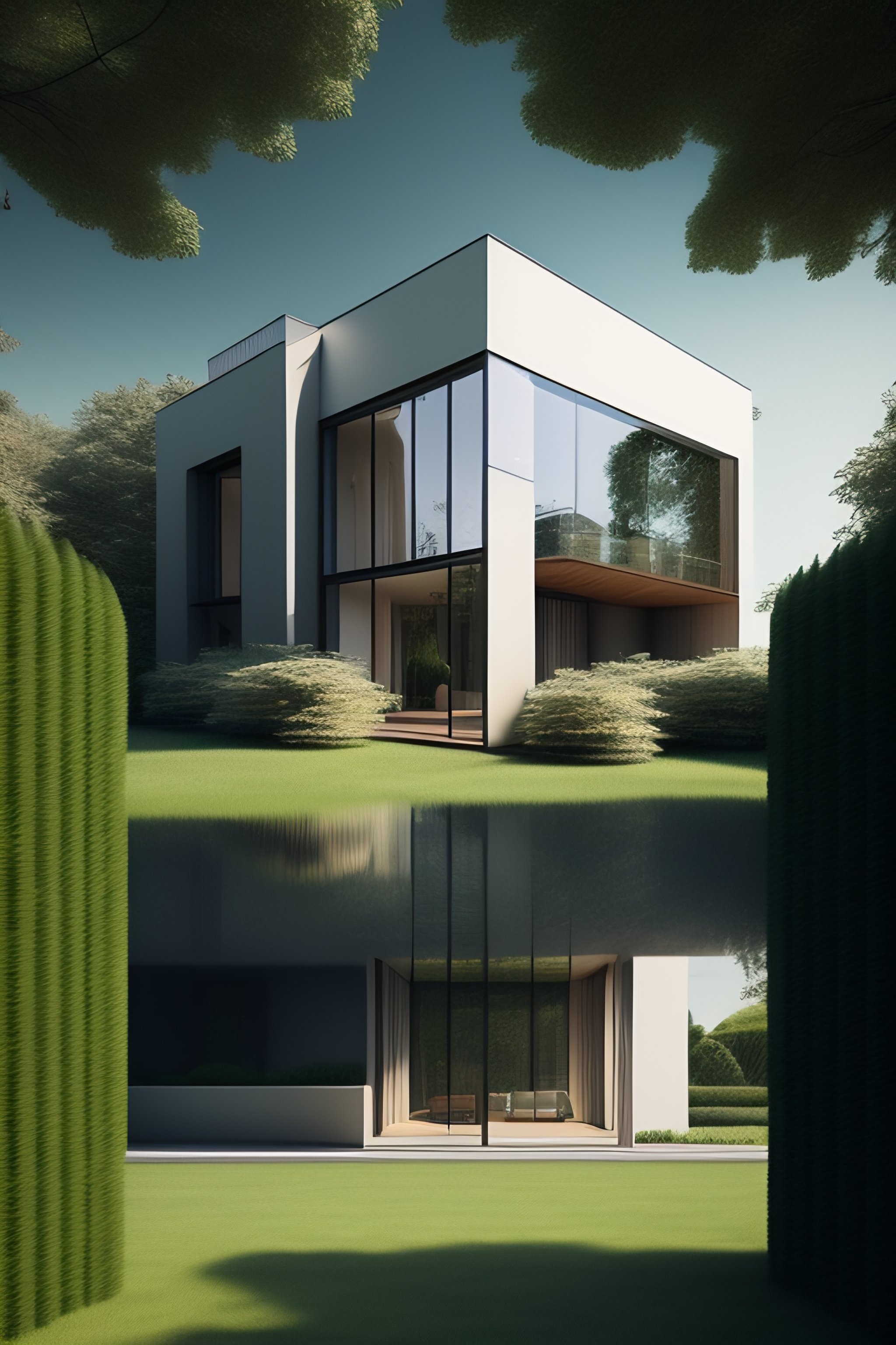 Lexica - A house (mansion type) with three floors, the second is open ...