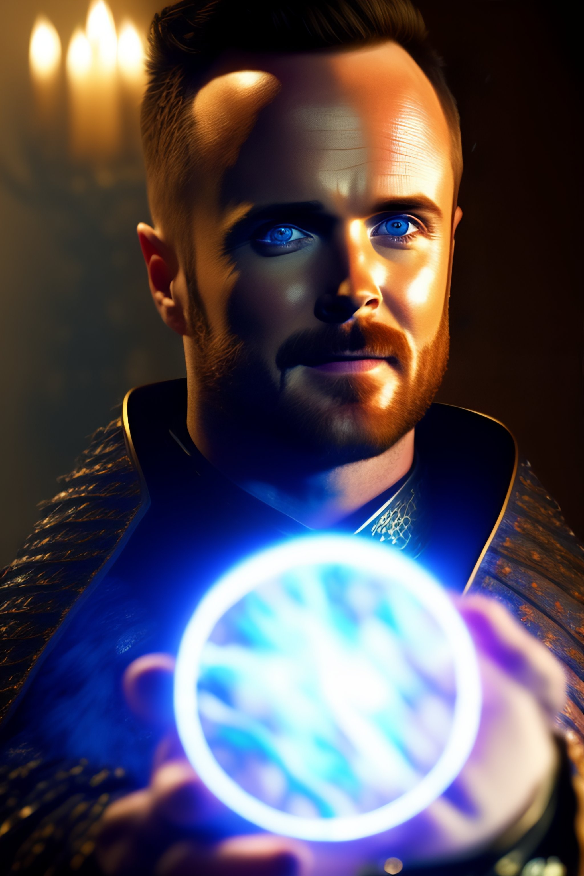 Lexica - Aaron Paul with magical powers and glowing eyes, game of ...