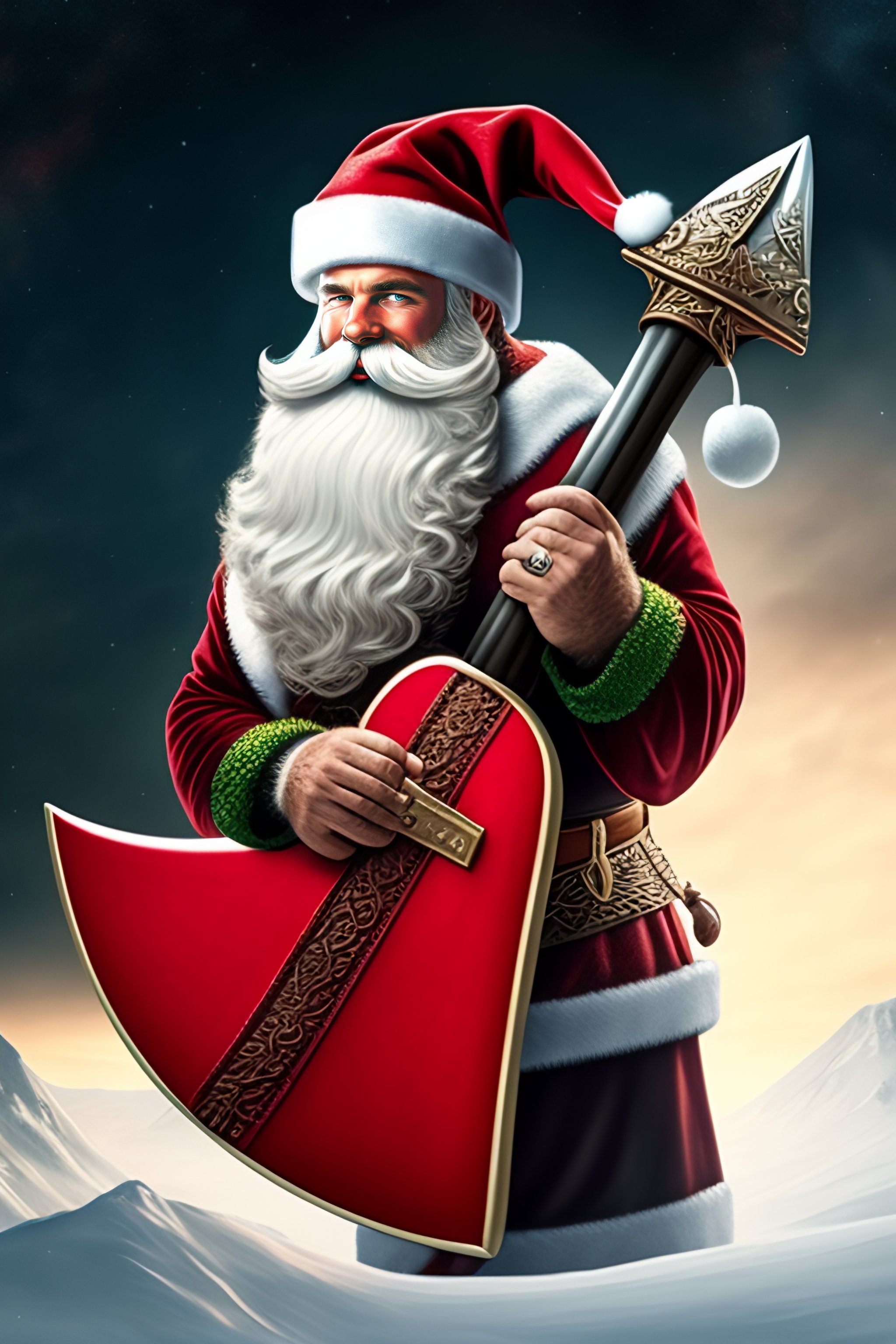 Lexica - Viking axe santa claus