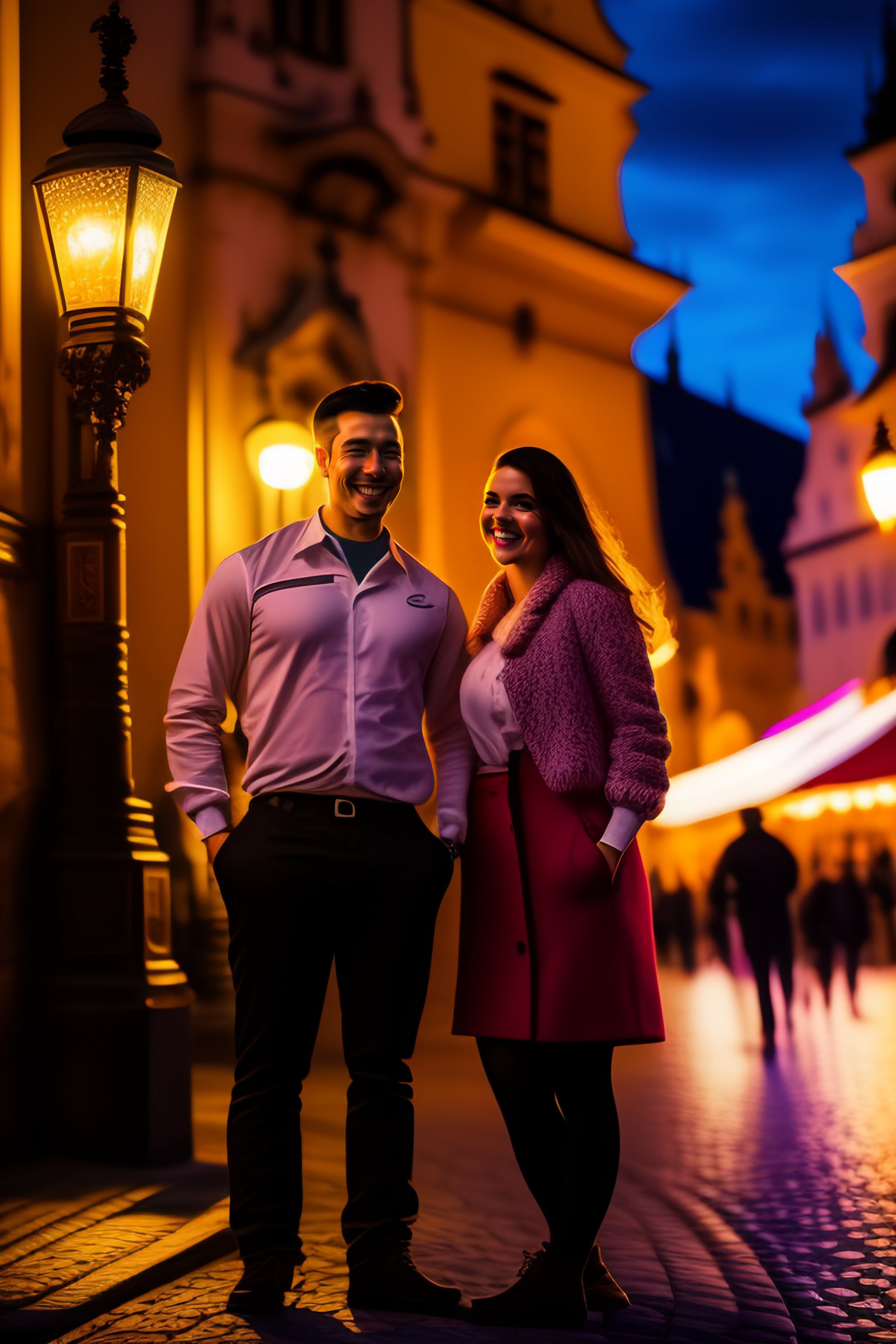 Lexica - High boy and short girl in their 20's having fun in Prague ...