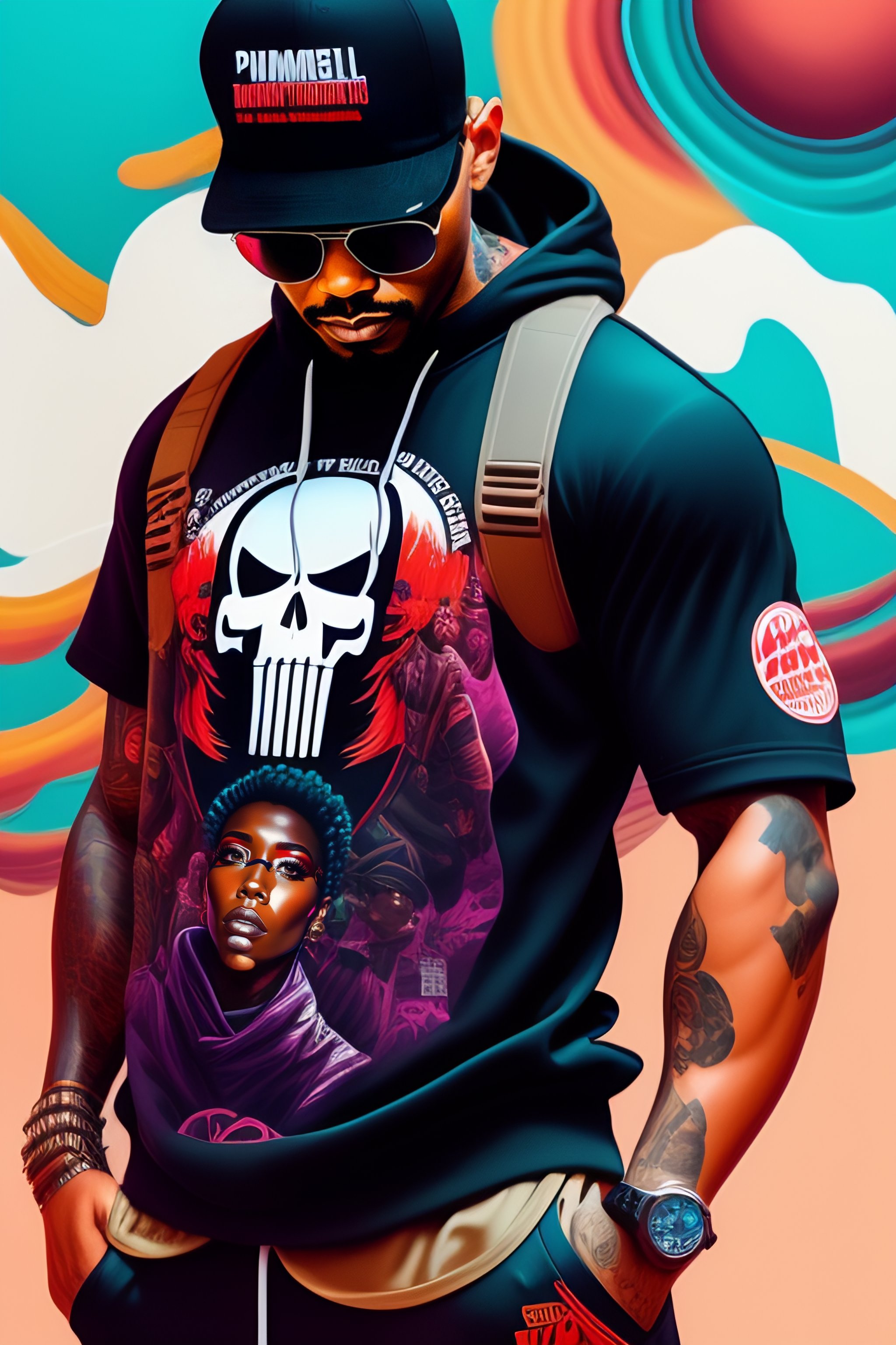 Lexica - The punisher, zombie full body hiphop streetwear drip, tristan ...
