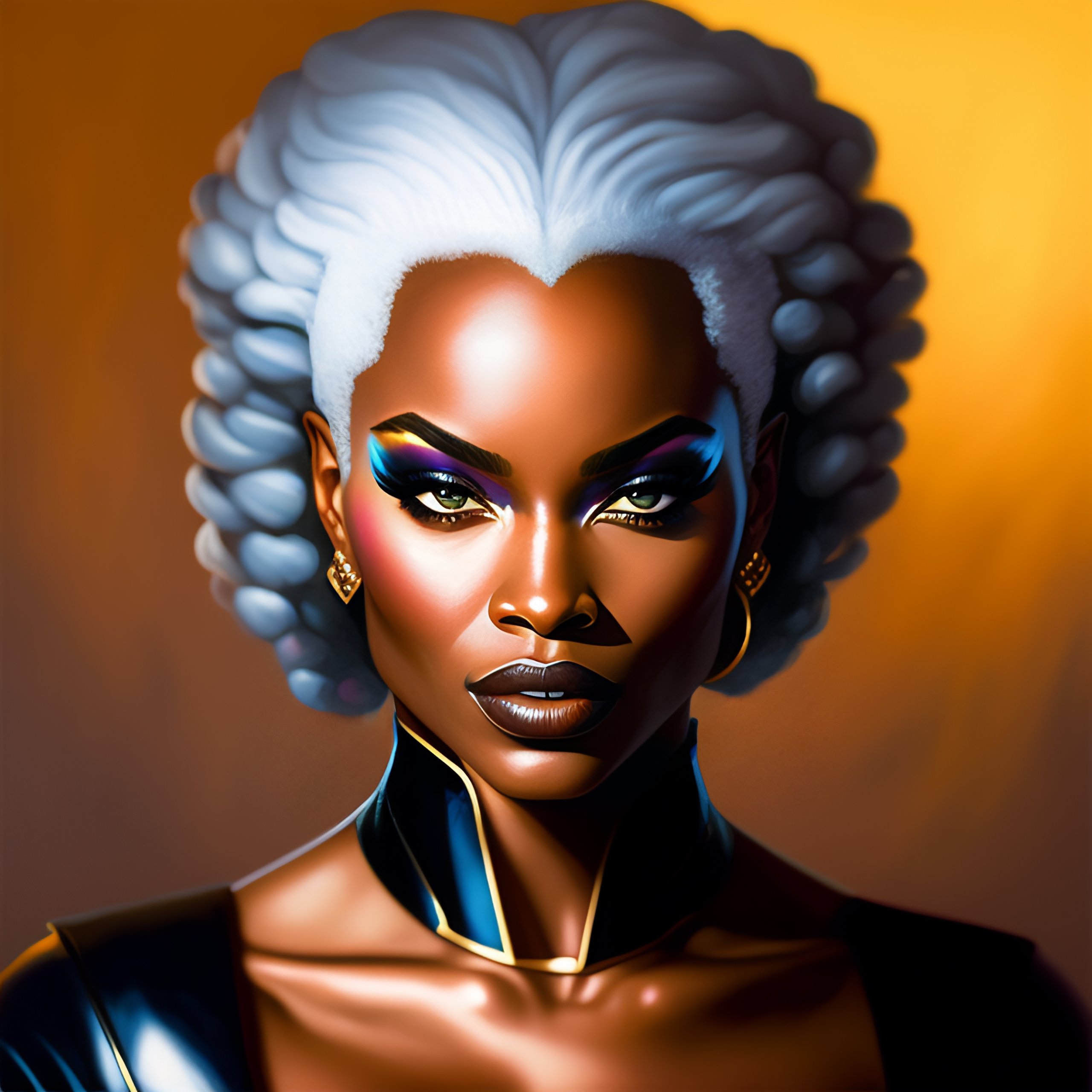 Lexica - Pixar: oil painting portrait of Ororo Munroe from Marvel'sX ...