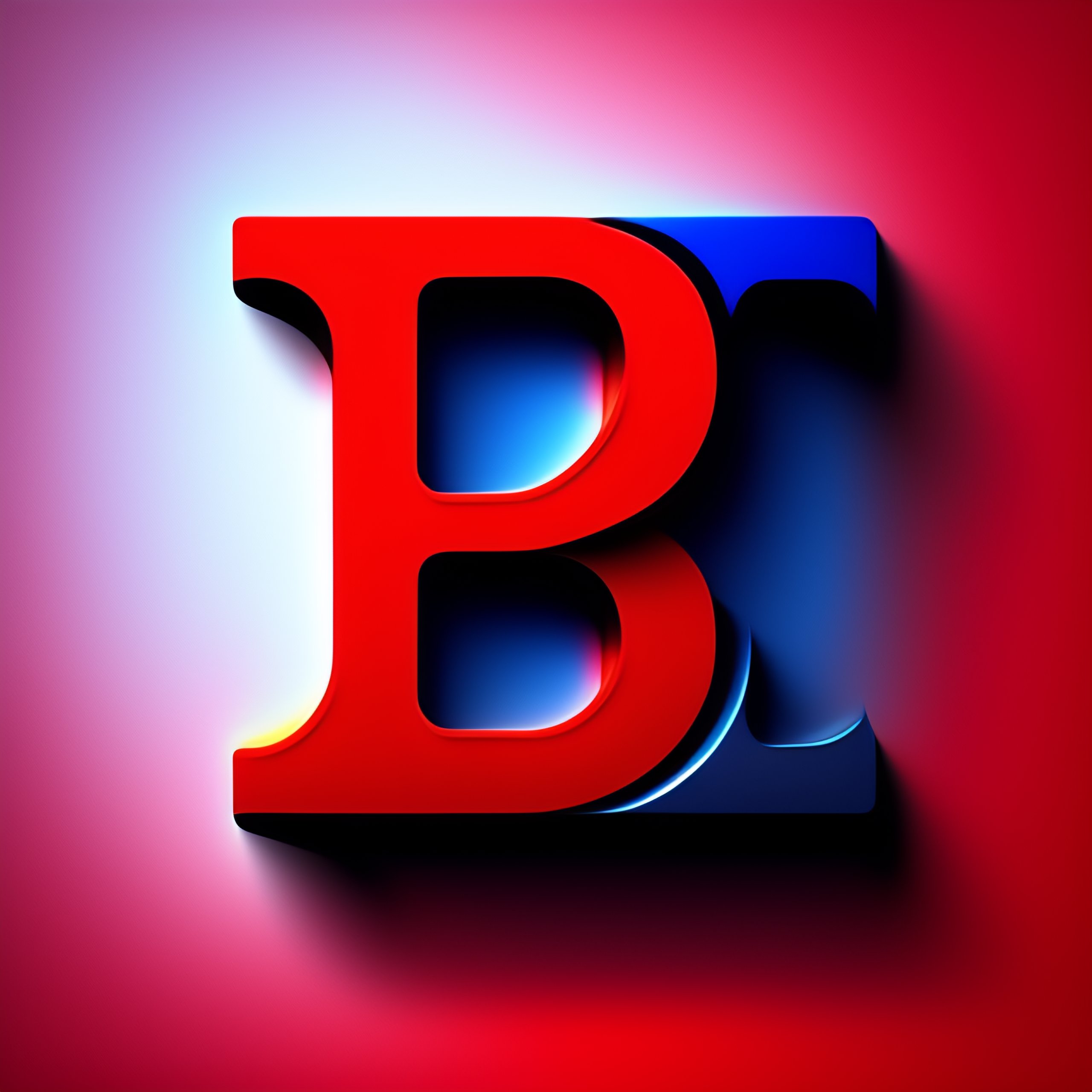 Lexica - R letter , red and blue, logotype, gradient