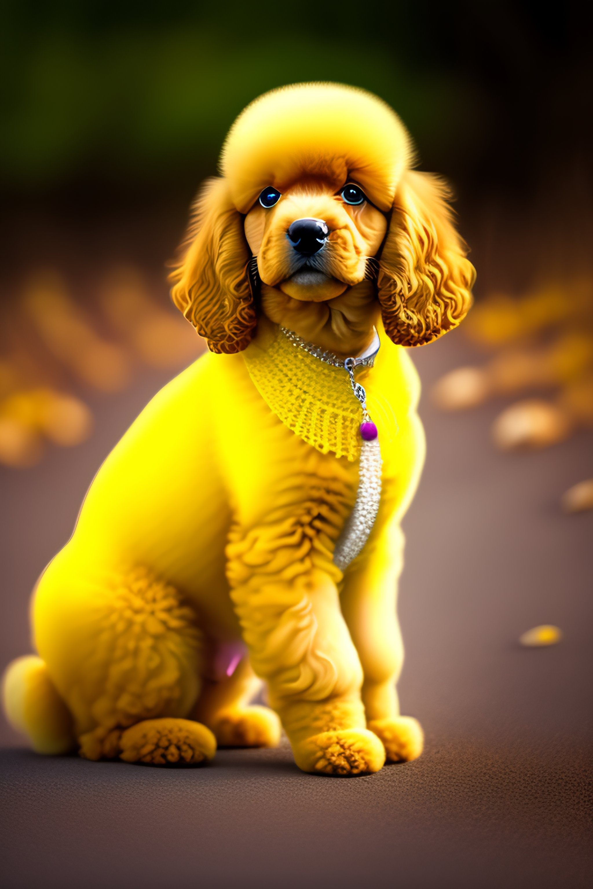 Lexica - Yellow poodle puppy