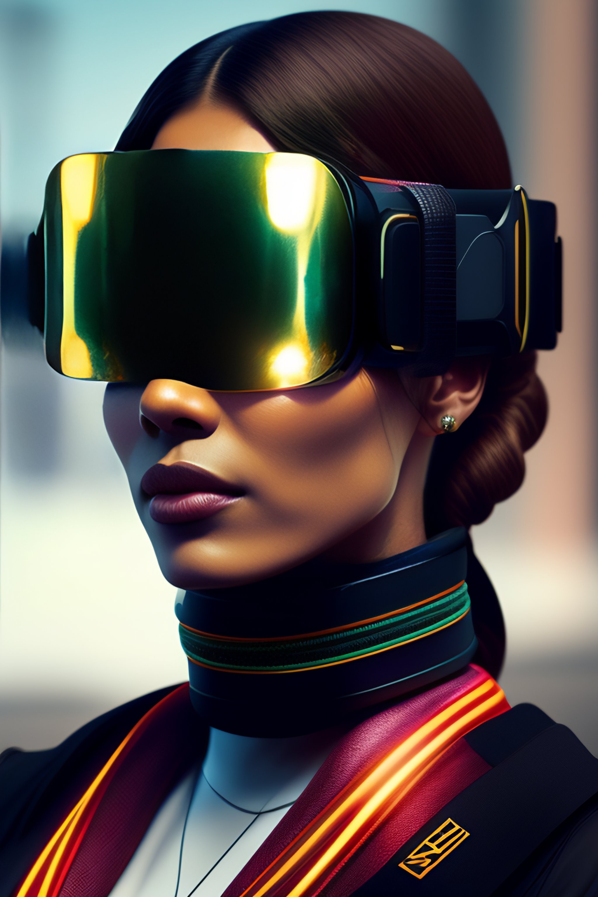 Lexica - A cyber belt give aptic feedback realistic photoreal