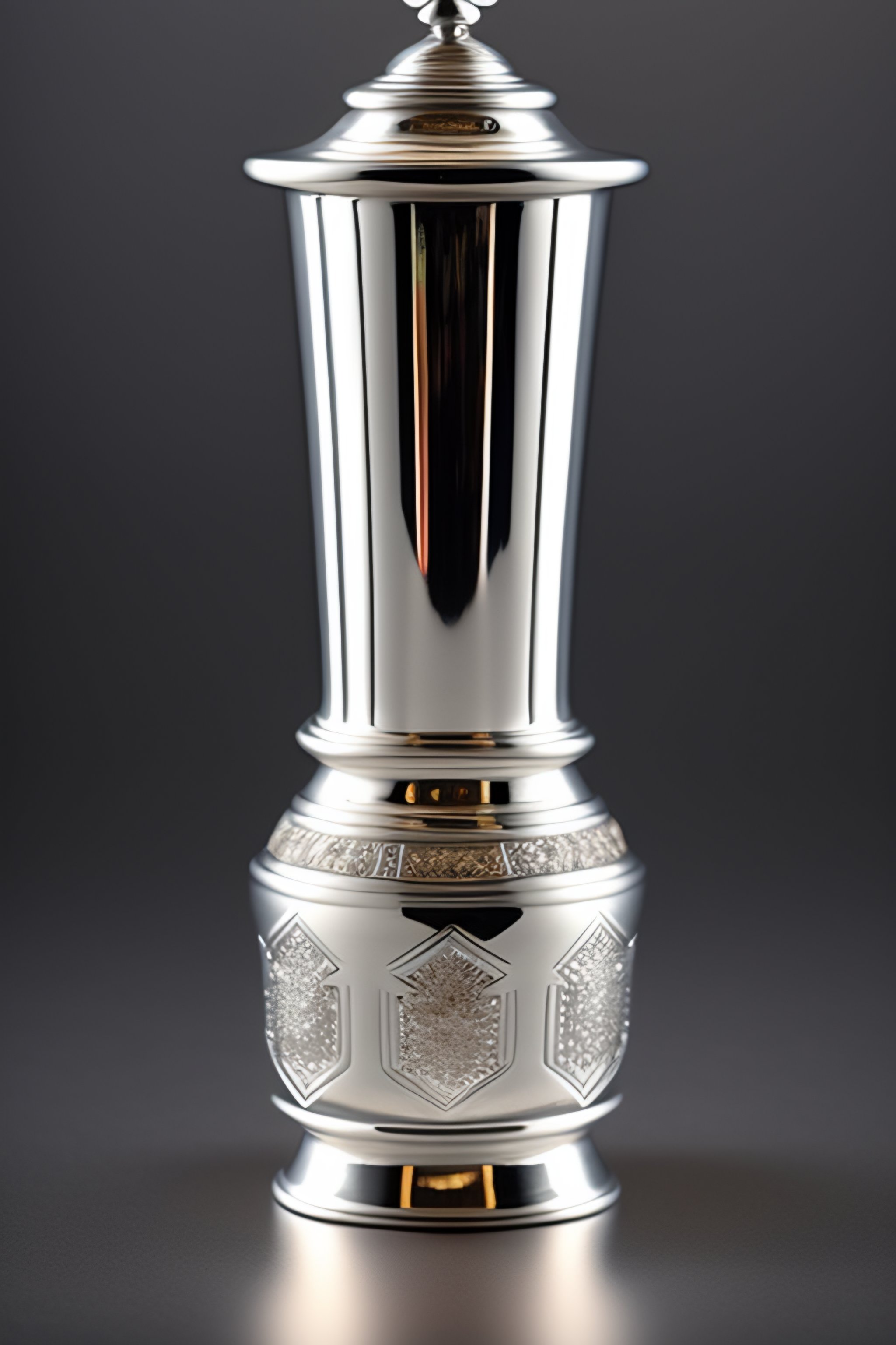 Lexica - Tall silver staff with starlight on top, photograph