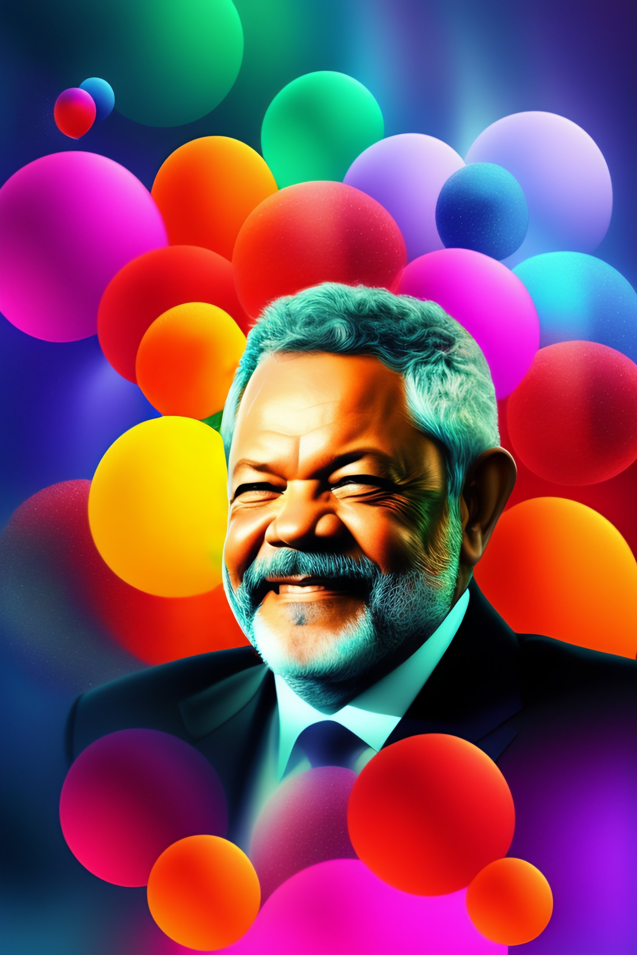 Lexica - President Lula, happiness, colorful