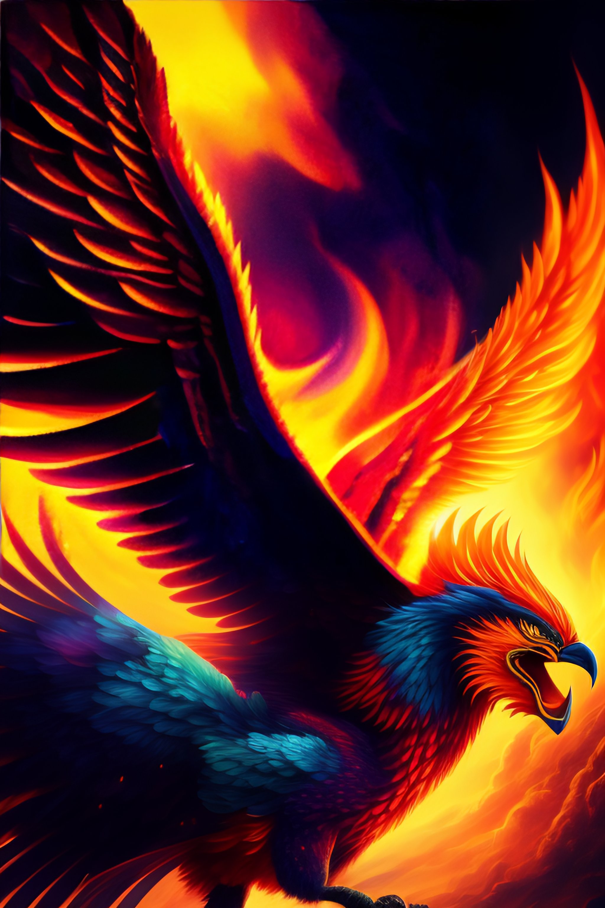 Lexica - Phoenix reborn from the ashes, background image, detailed ...