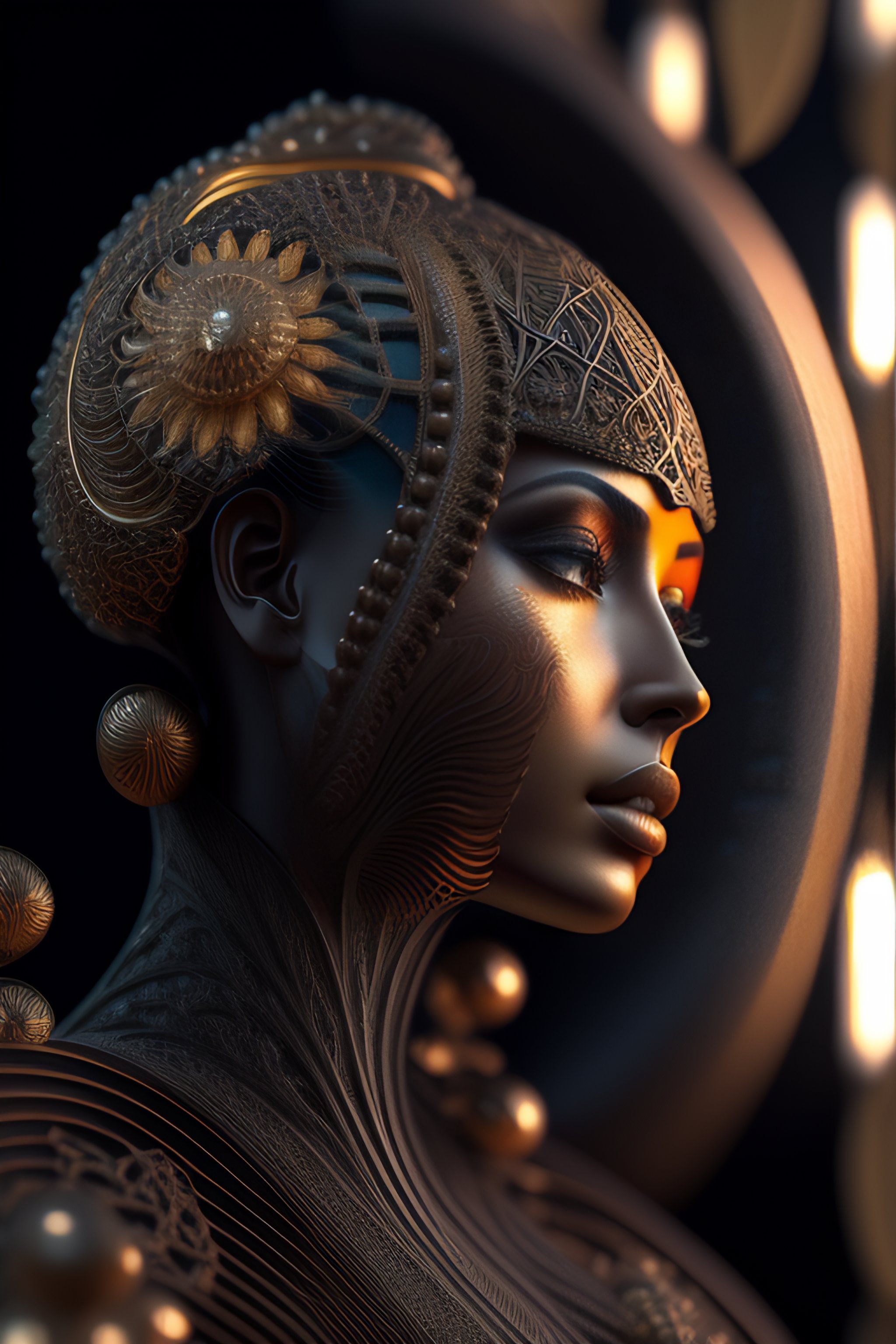 Lexica - Face coming out of a wall complex 3d render ultra detailed of ...