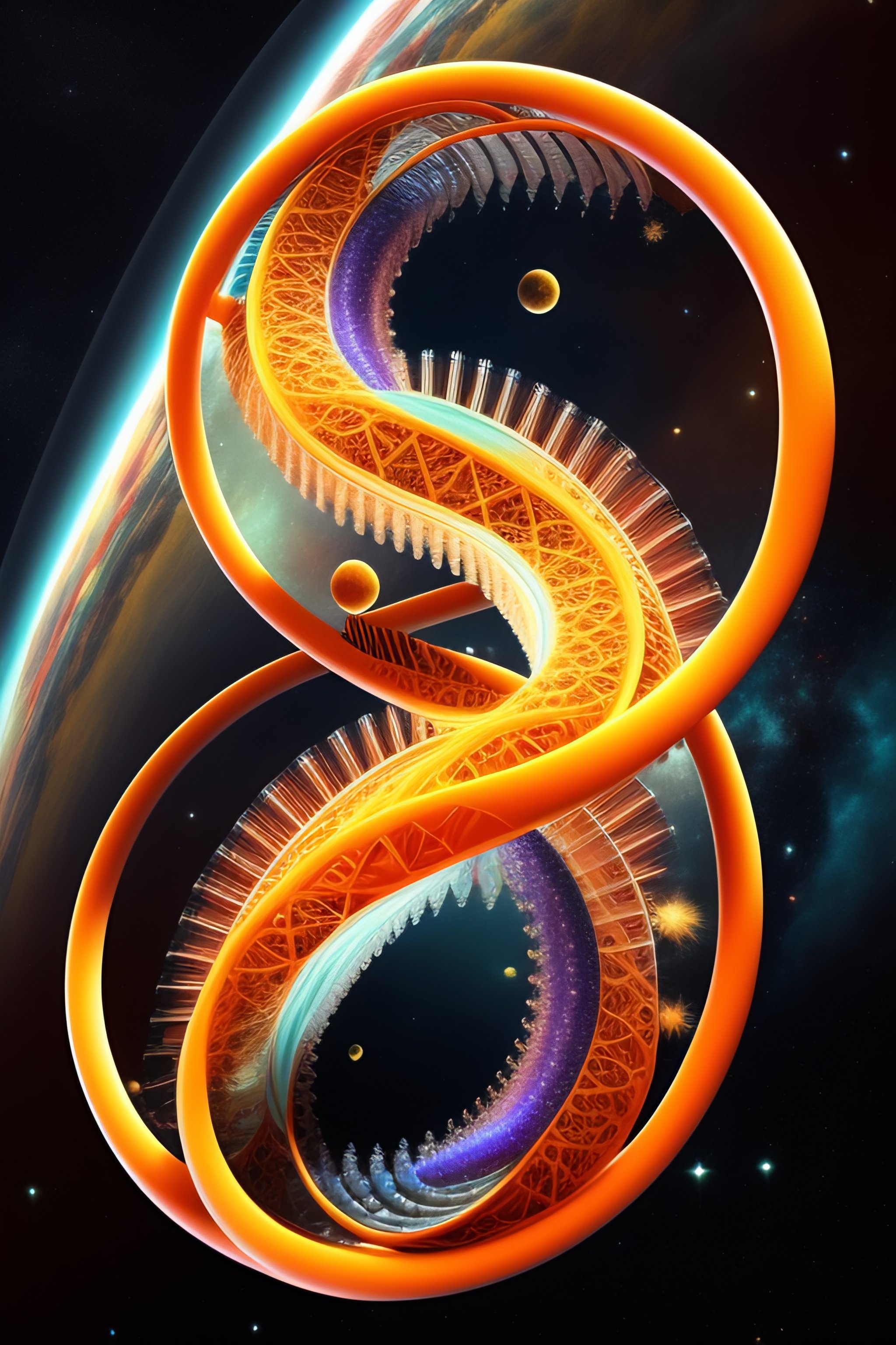 Lexica - A double helix and virus surrounded by mathematical equations ...