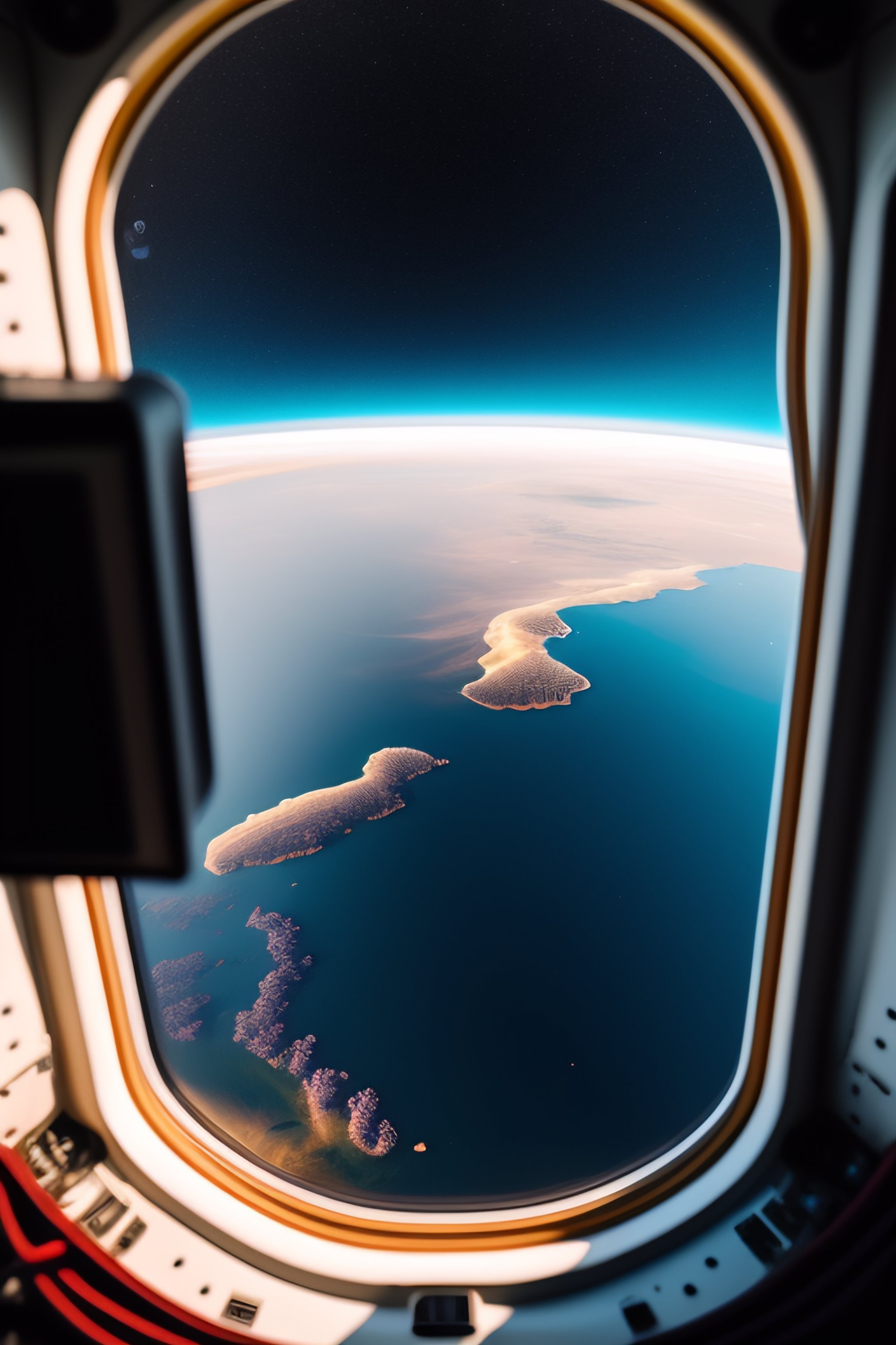 View From Space Shuttle Windshield