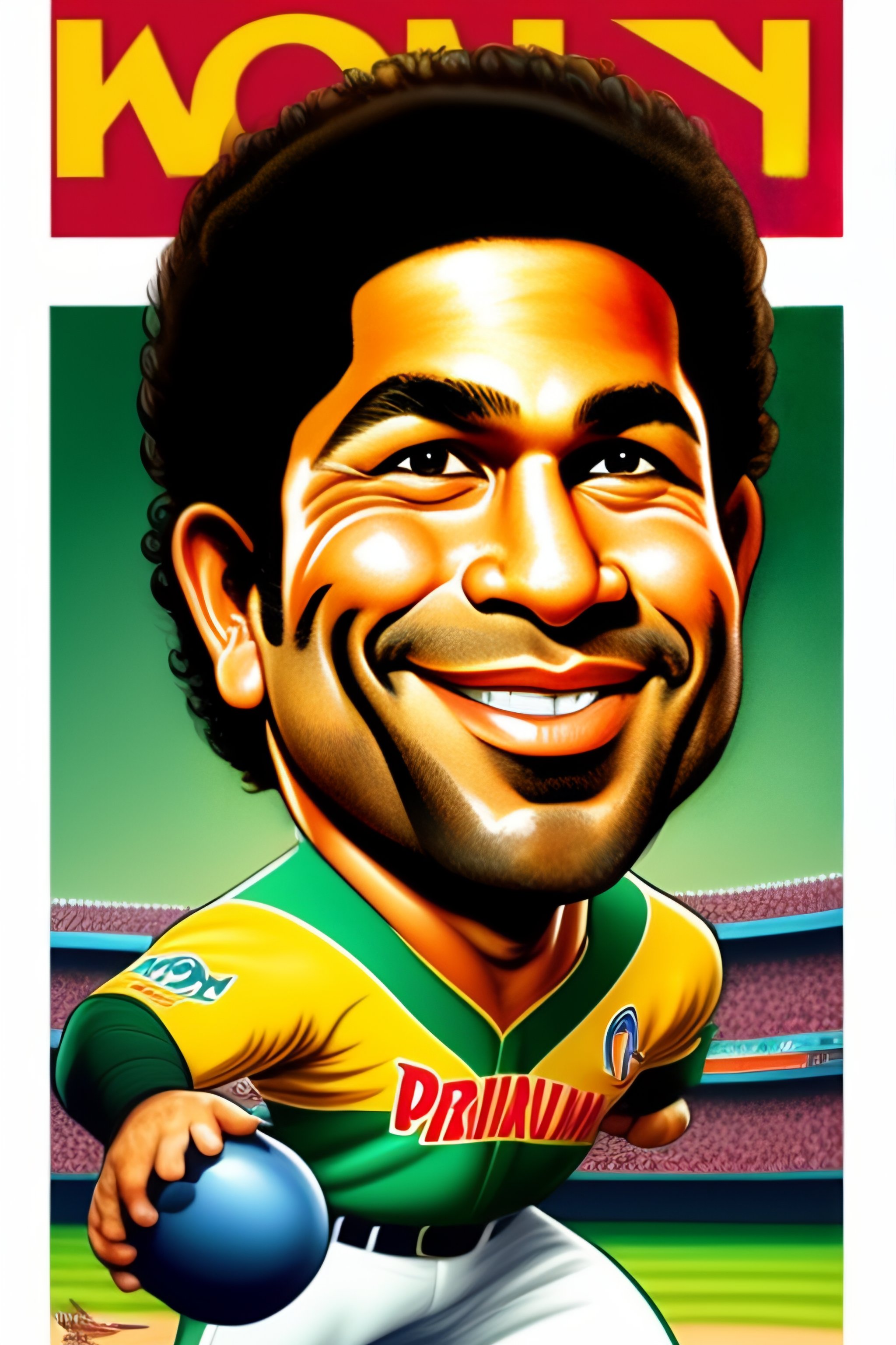 Lexica - A cartoony caricature portrait of sachin tendulkar drawn by ...