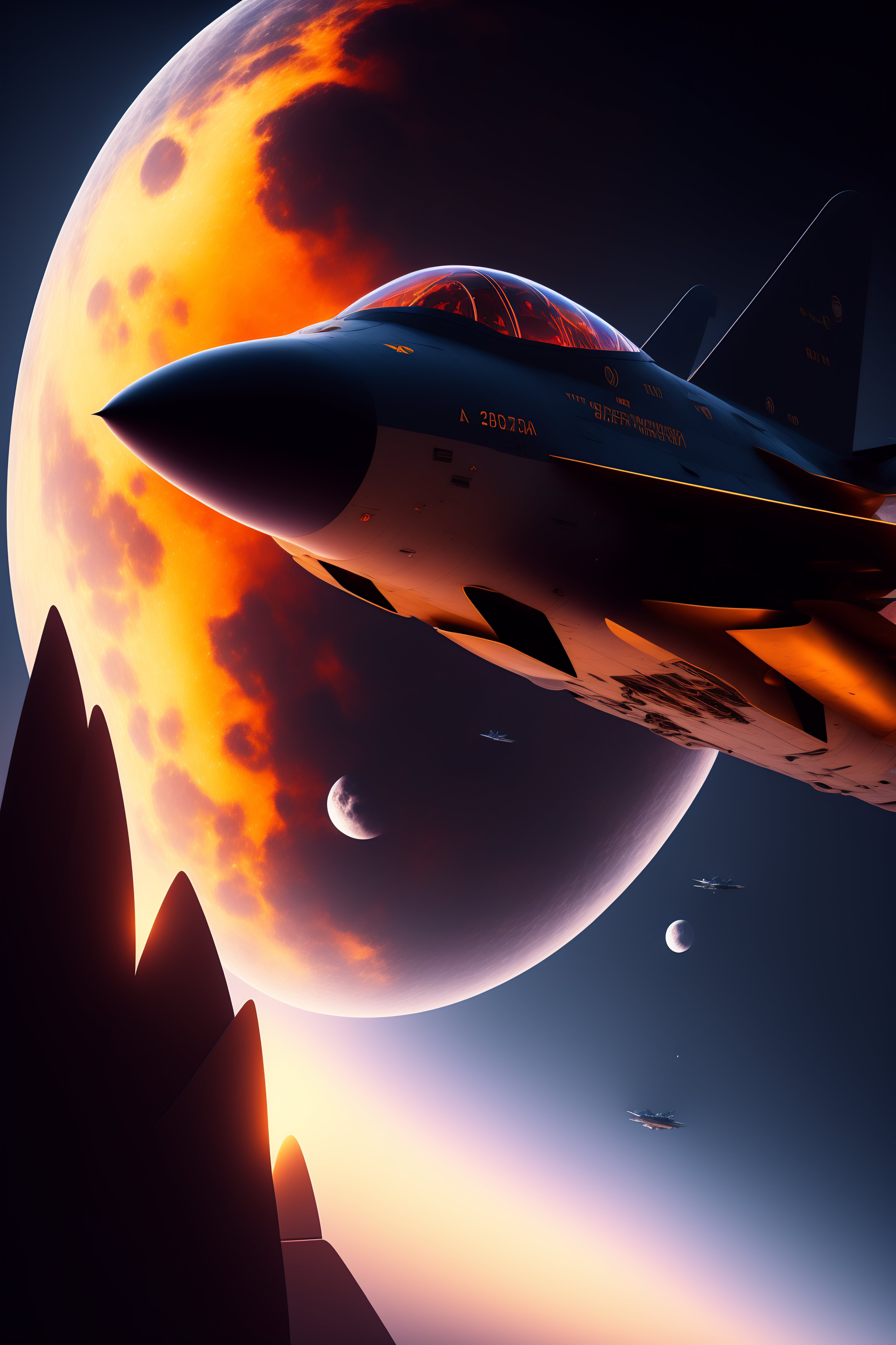 Lexica - Fighter jet to the moon by artgerm and Moebius, beautiful ...