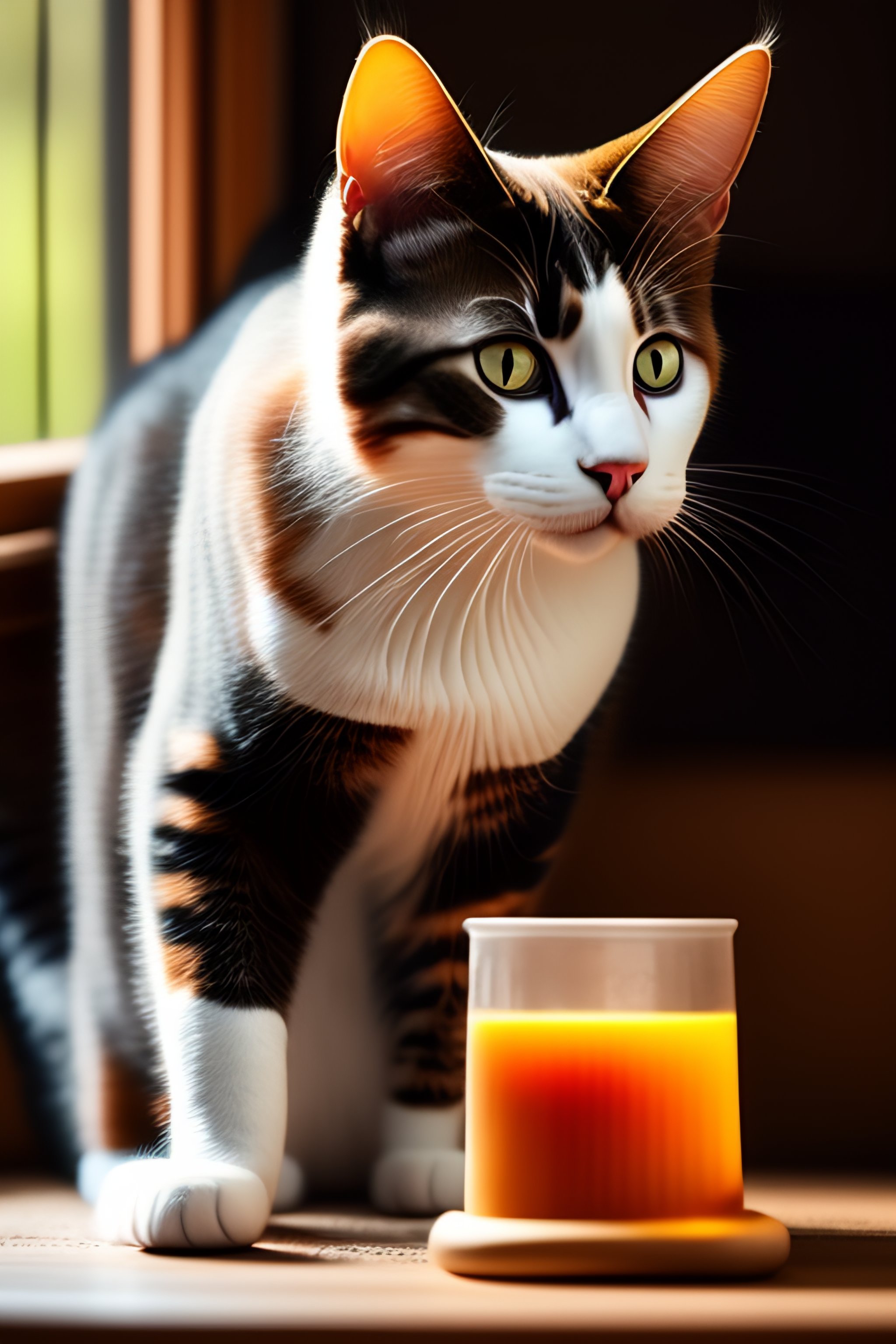 Lexica - Photo of cat rearing