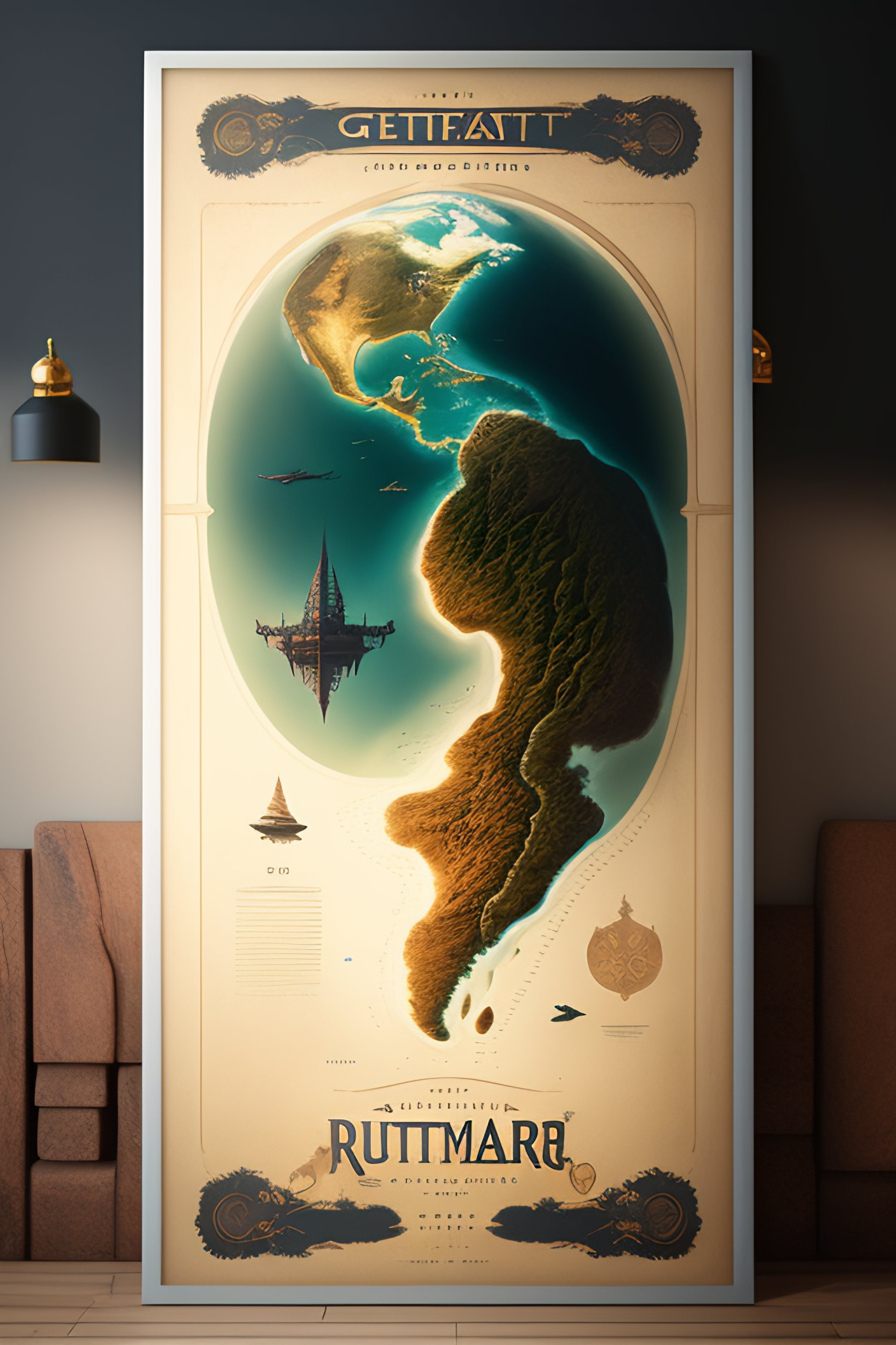Lexica - Treasure map greg rutkowski art poster