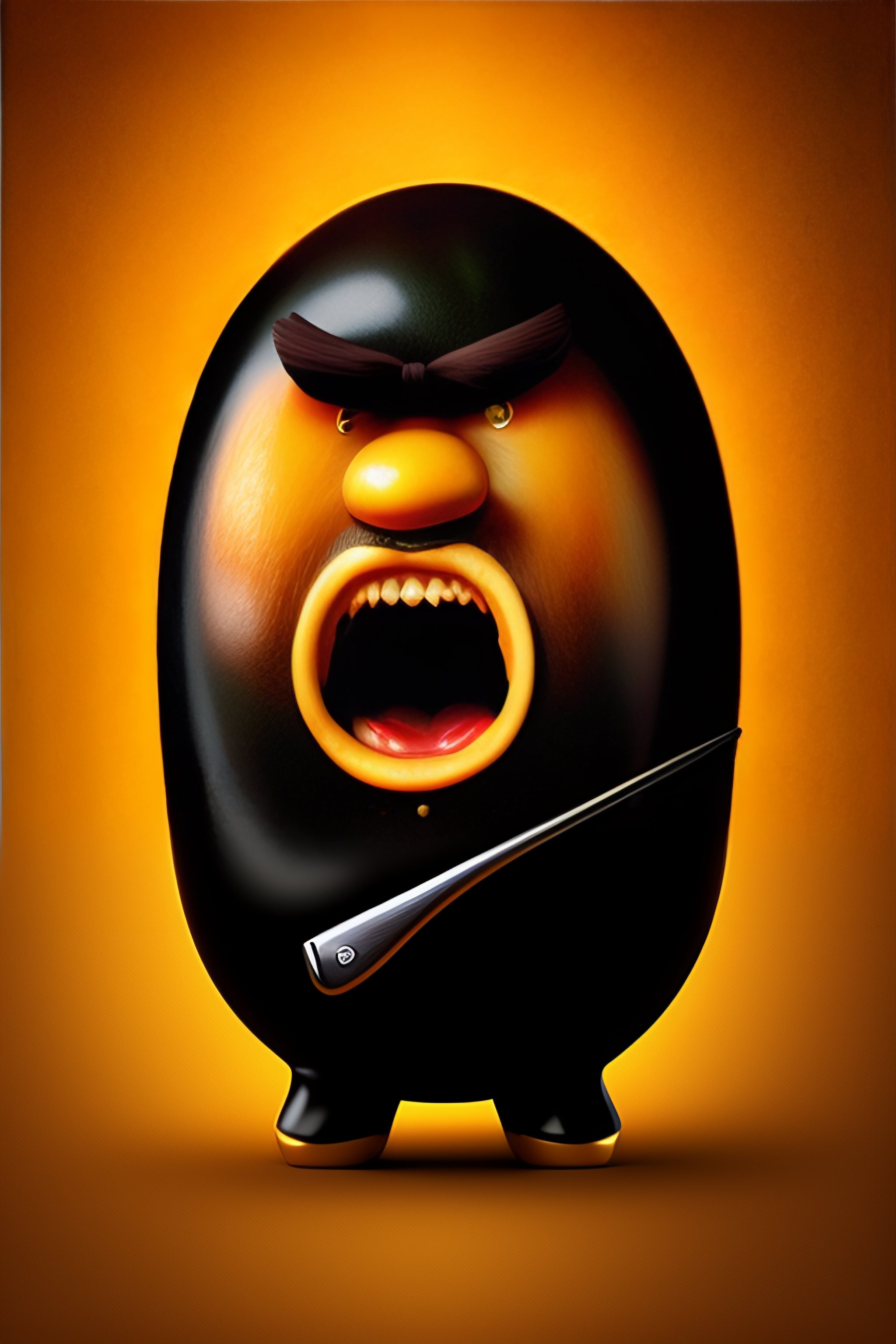 Lexica - Logo e sport angry potato with weapon horror
