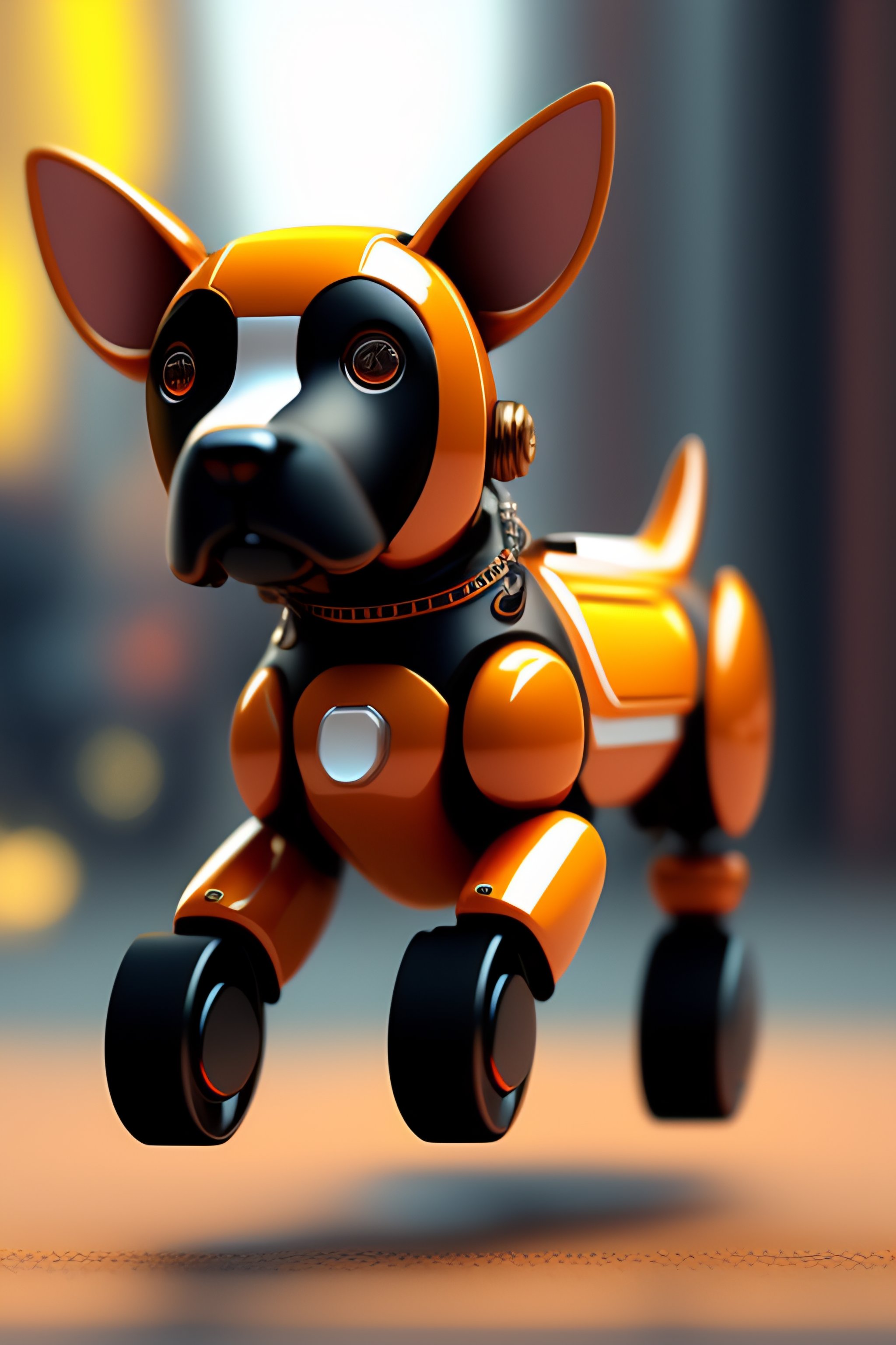 Lexica - Dog Caramel Robot Cyberpunk prototype Drone Motor Bike